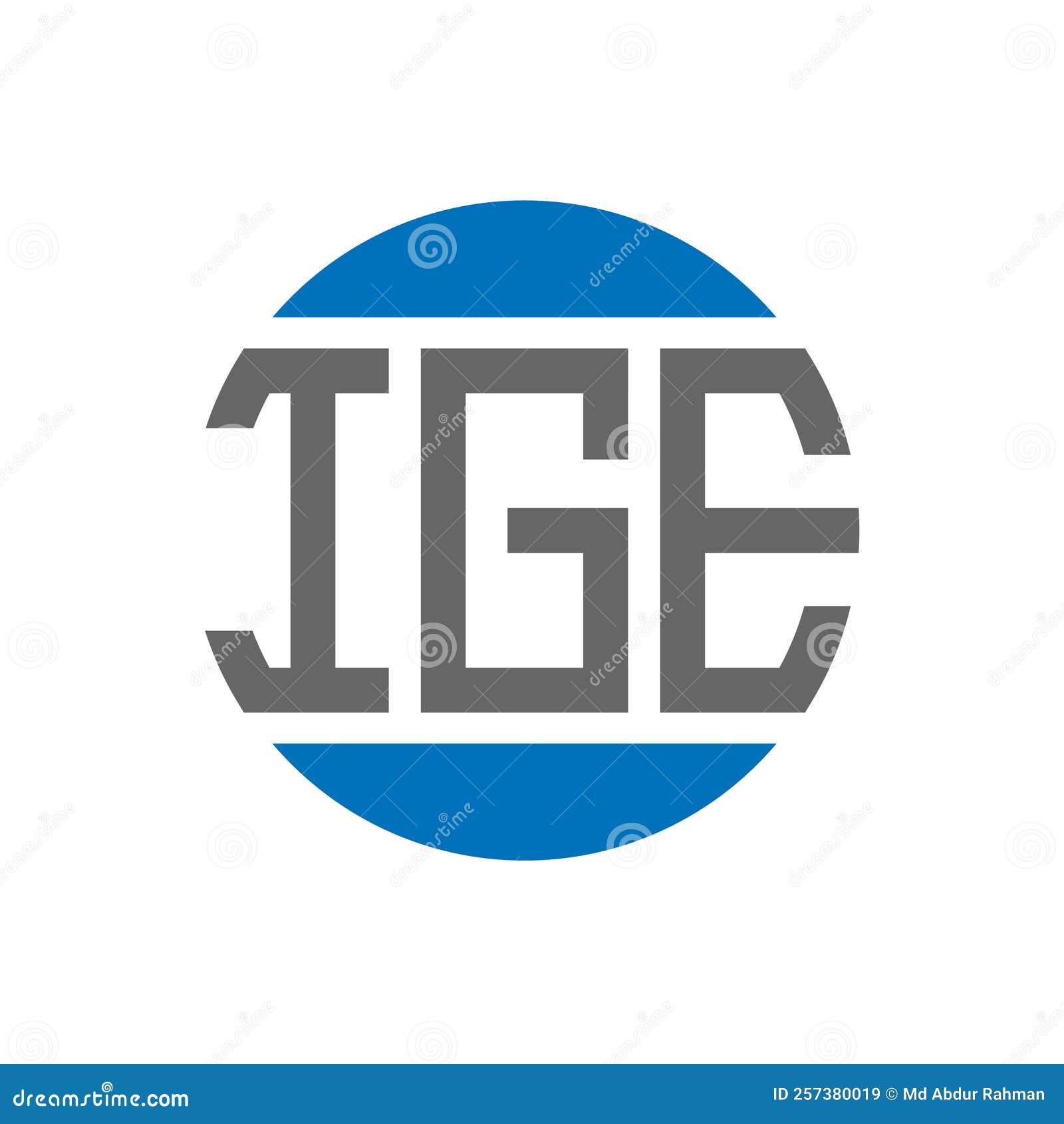 IGE Letter Logo Design On White Background. IGE Creative Initials ...