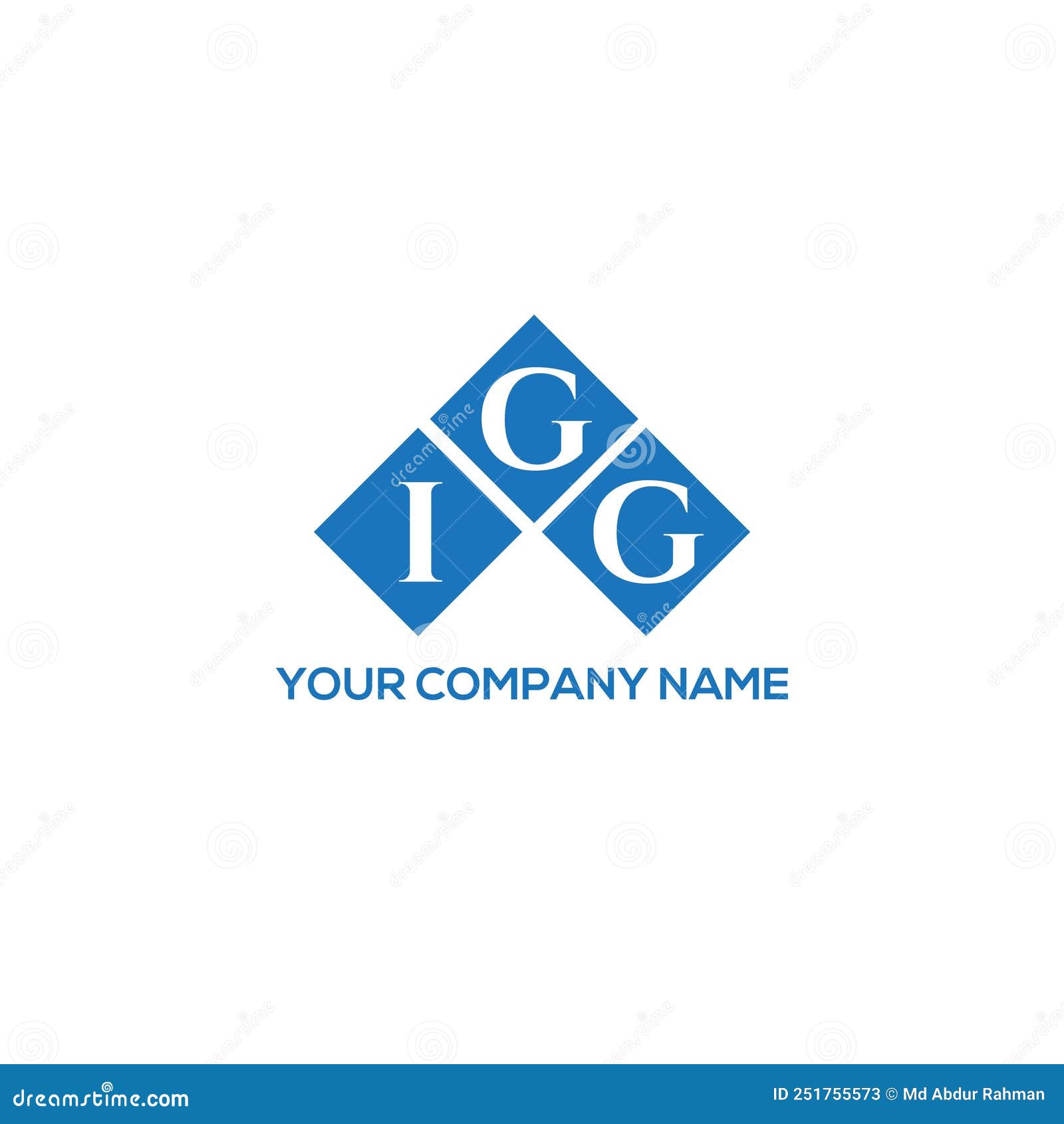IGG Letter Logo Design on WHITE Background. IGG Creative Initials ...