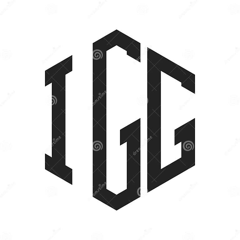 IGG Logo Design. Initial Letter IGG Monogram Logo Using Hexagon Shape ...