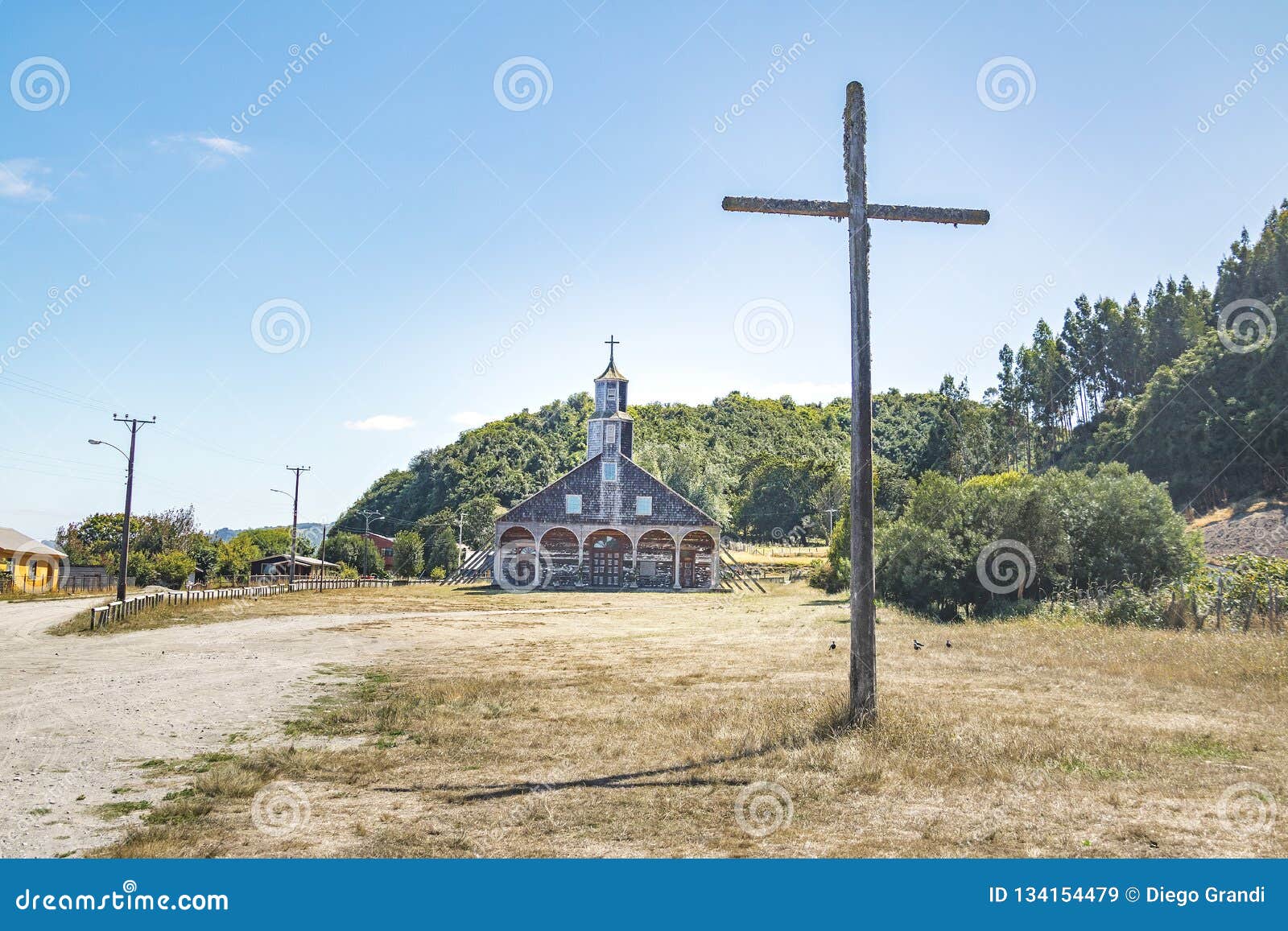 Iglesia De Quinchao - Isla De Chiloe, Chile Imagen de archivo - Imagen ...