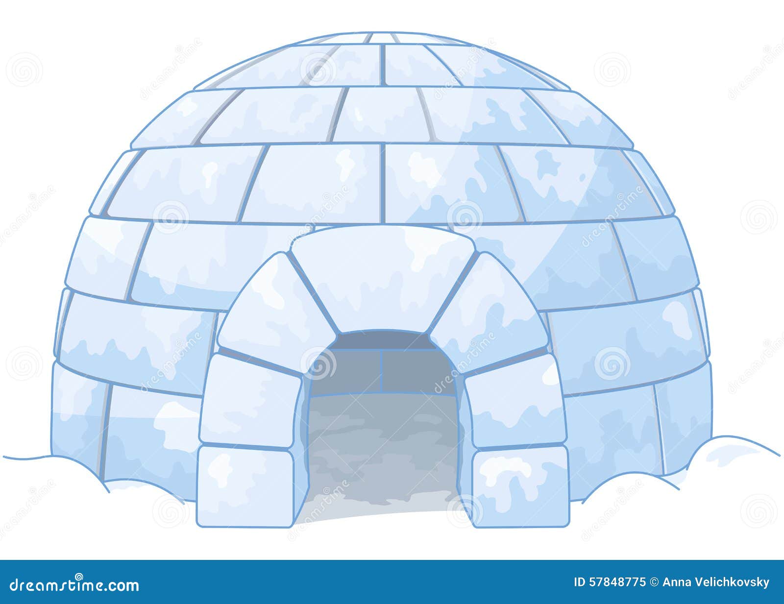Igloo ilustração do vetor. Ilustração de logotipo, azul - 57848775