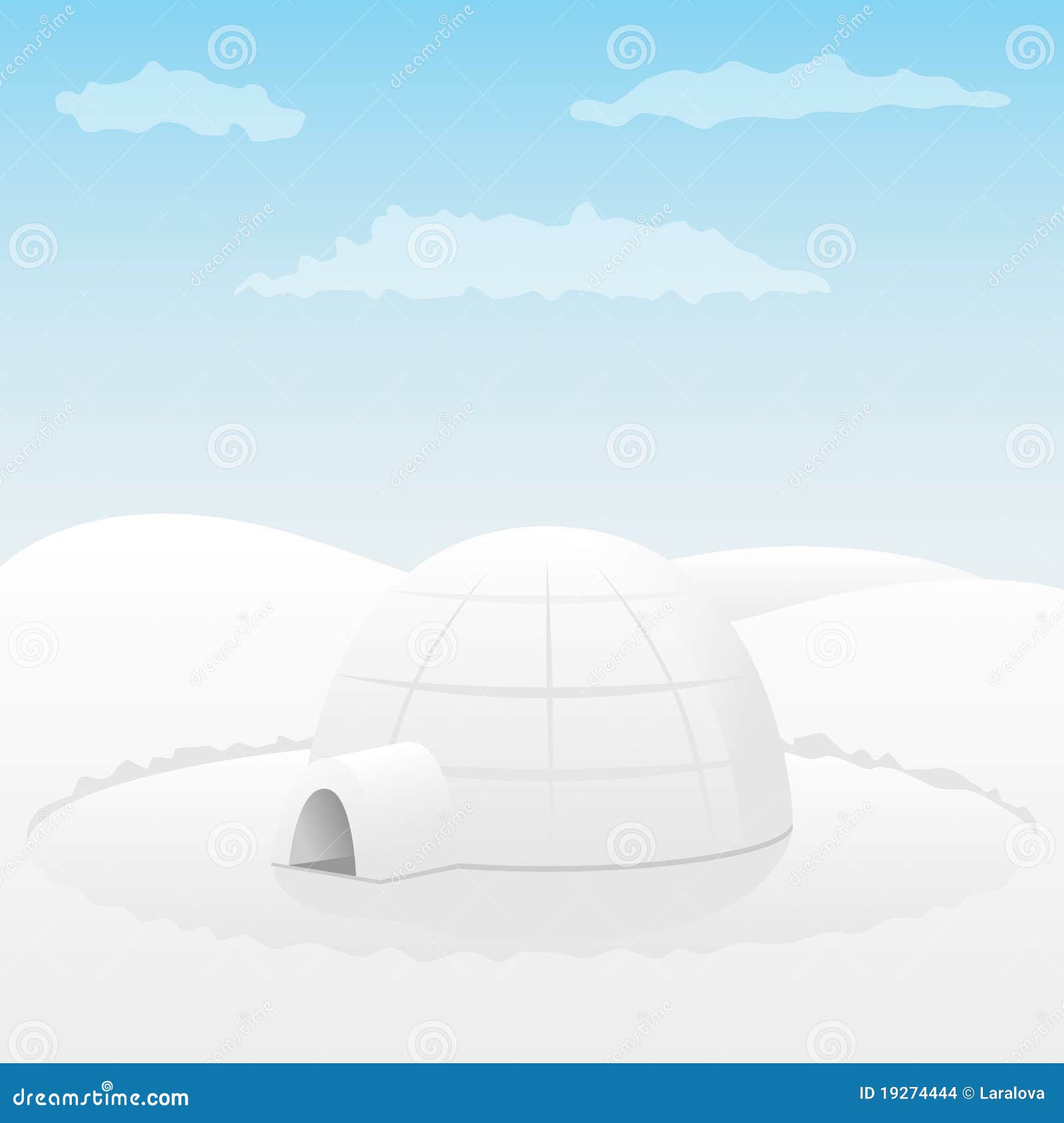 Igloo. Arctic landscape stock vector. Illustration of house - 19274444