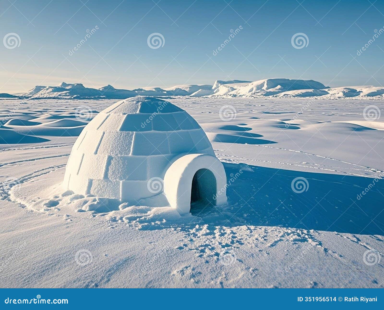 Igloo with a Bright Daytime Atmosphere. Home of the Eskimo Tribe in the ...