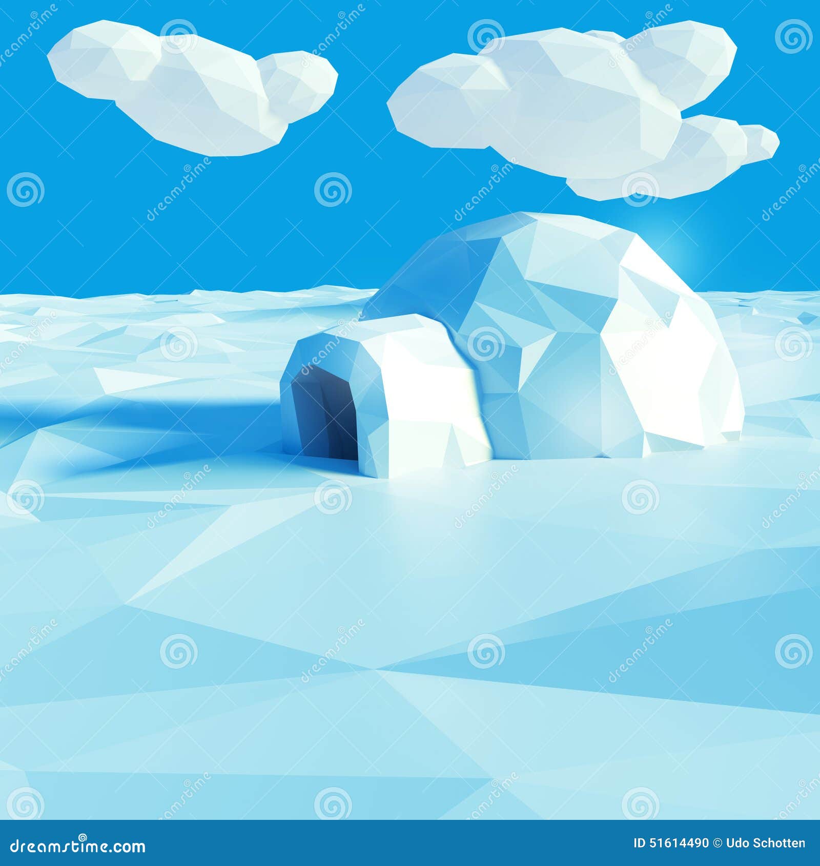 Igloo And Climate Change Stock Photo | CartoonDealer.com #51614490
