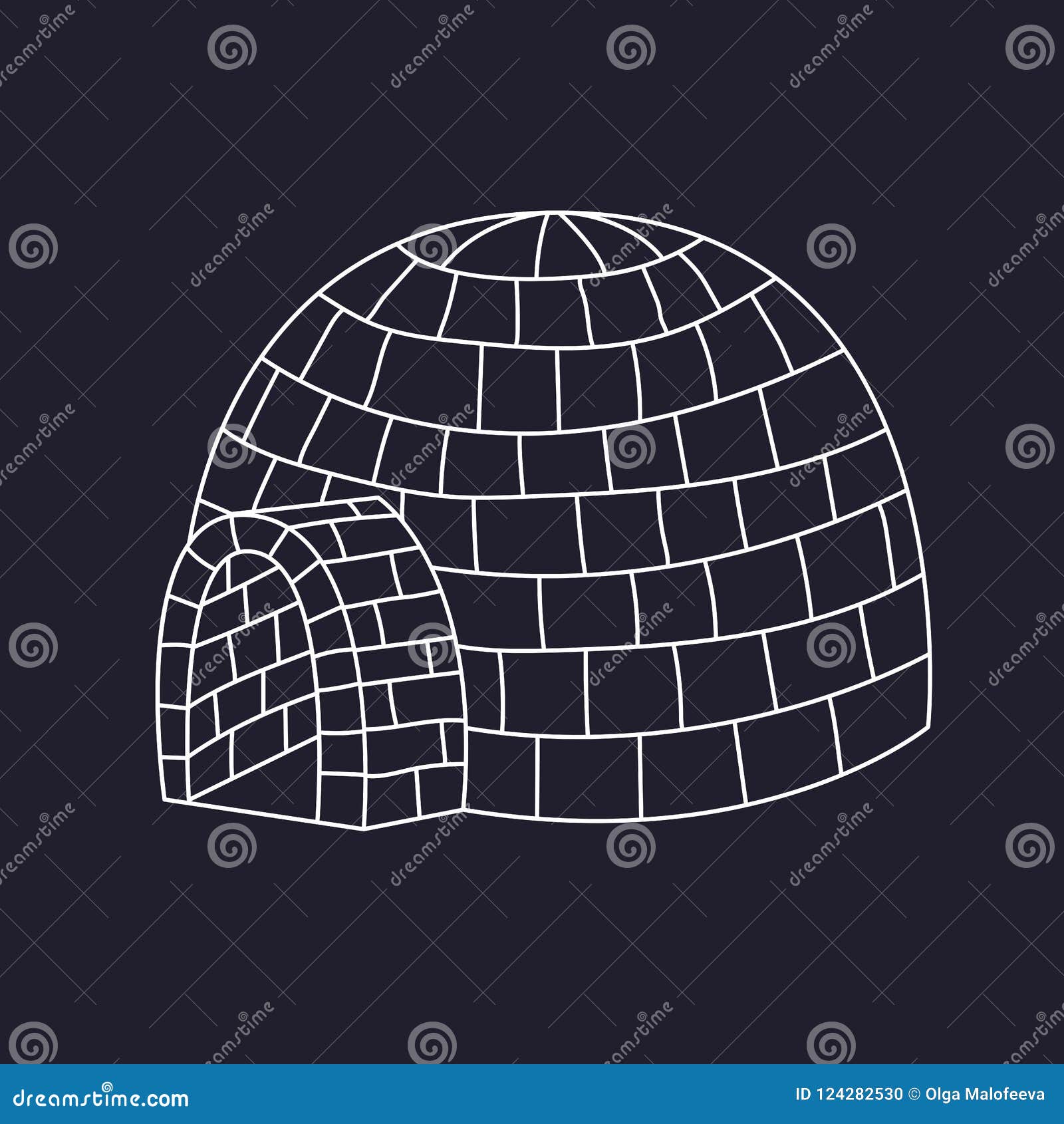 Igloo, Eskimo House Vector Illustration On A White Background ...
