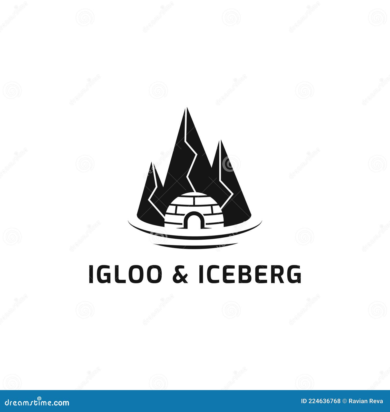 IGLOO LOGO CONCEPT, ICEBERG and IGLOO BUILDING ILLUSTRATION Stock Vector - Illustration of logo ...