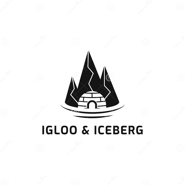 IGLOO LOGO CONCEPT, ICEBERG and IGLOO BUILDING ILLUSTRATION Stock ...
