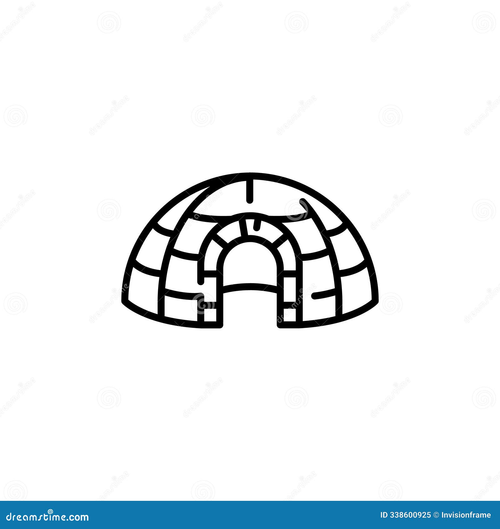 Igloo icon stock vector. Illustration of science, natural - 338600925