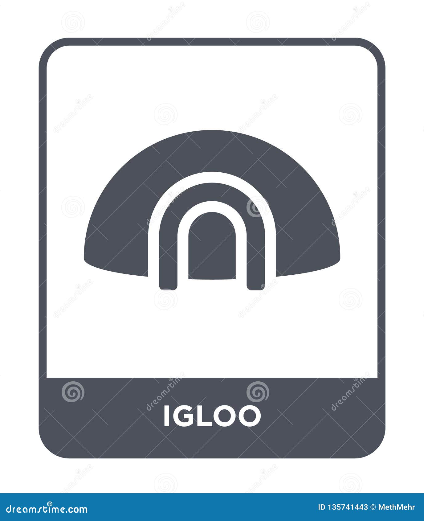 Igloo Icon in Trendy Design Style. Igloo Icon Isolated on White ...