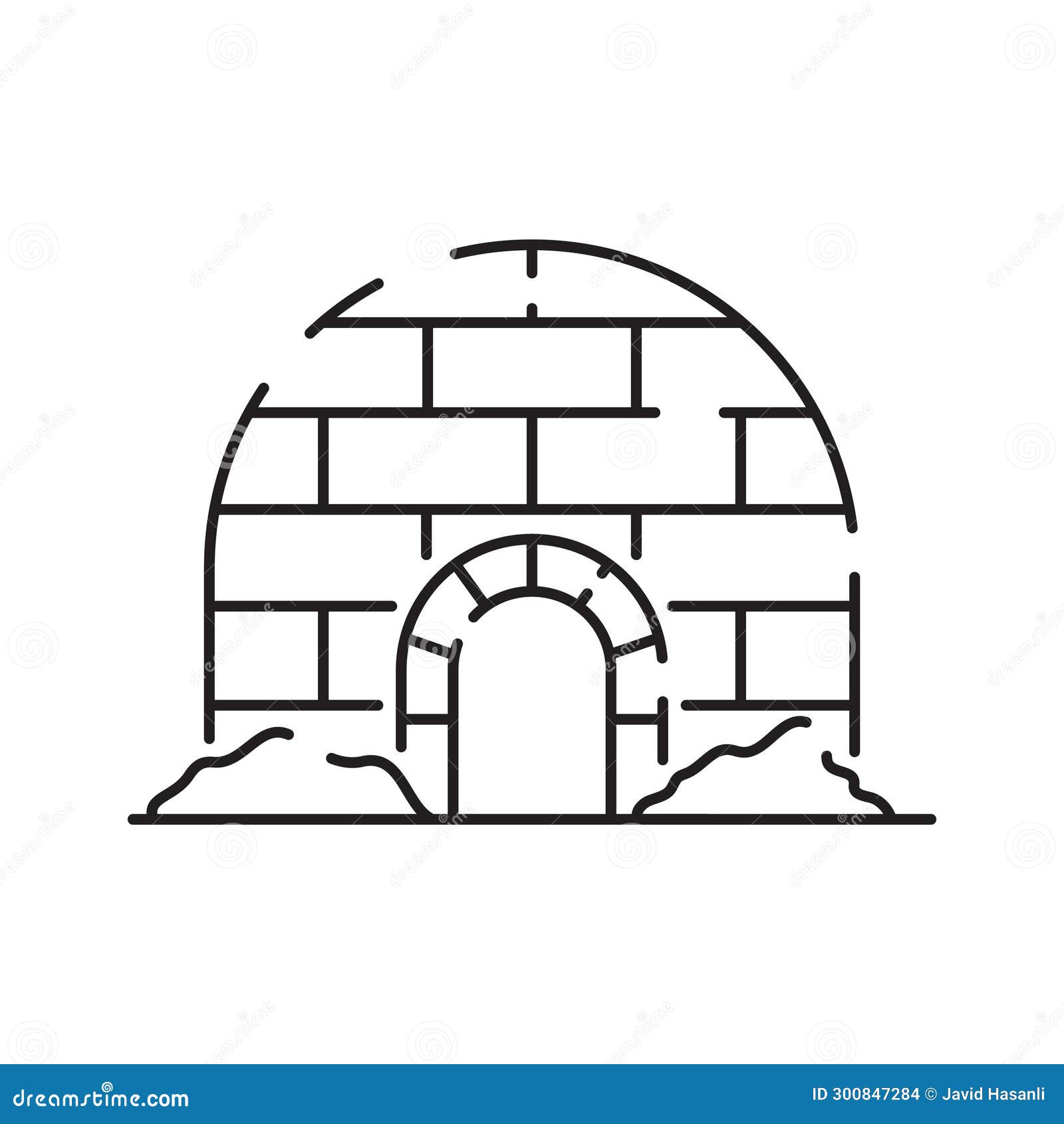 Igloo Linear Icon Concept. Igloo Line Vector Sign, Symbol, Illustration ...
