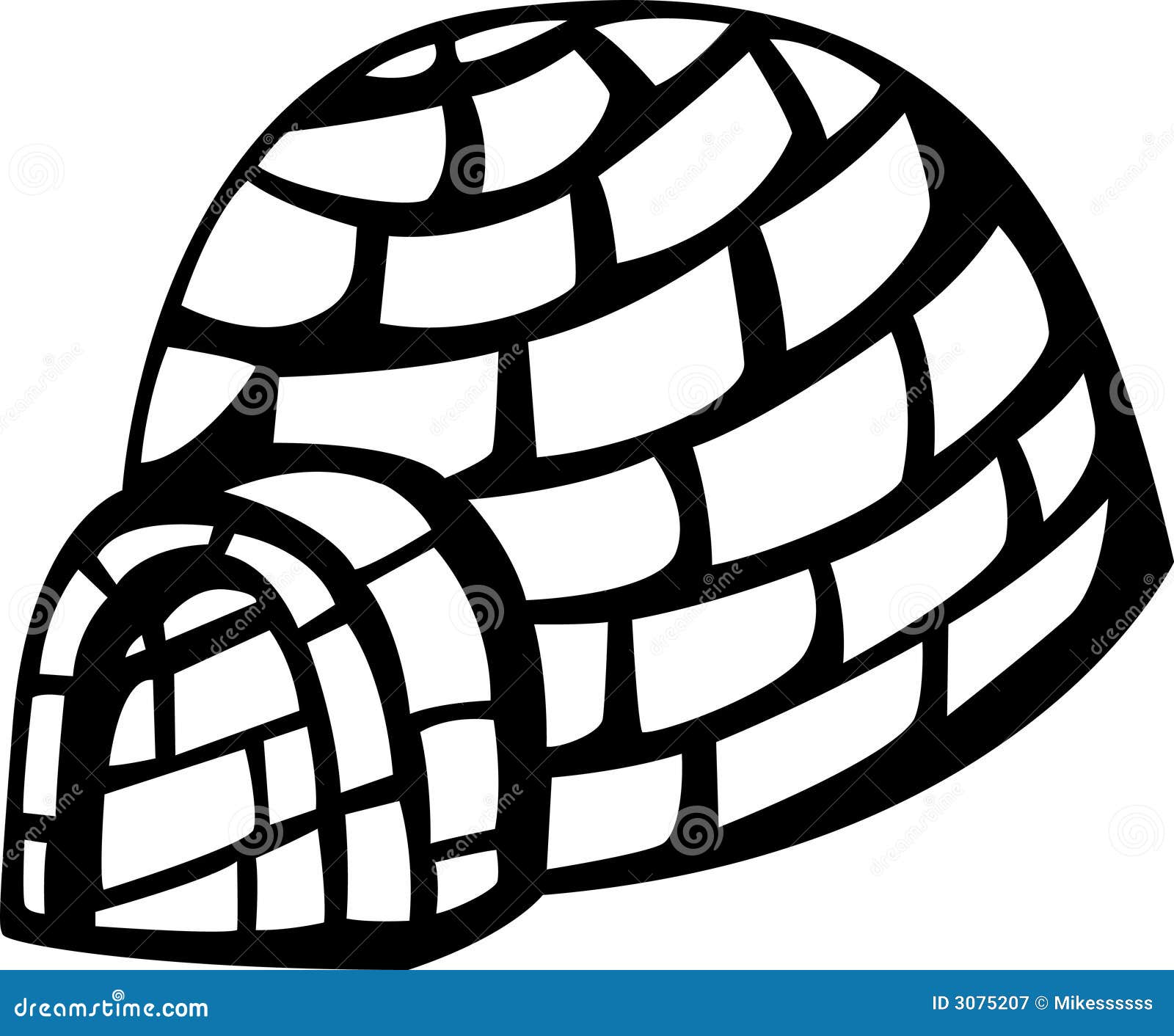 Igloo vector illustration stock vector. Illustration of igloo - 3075207