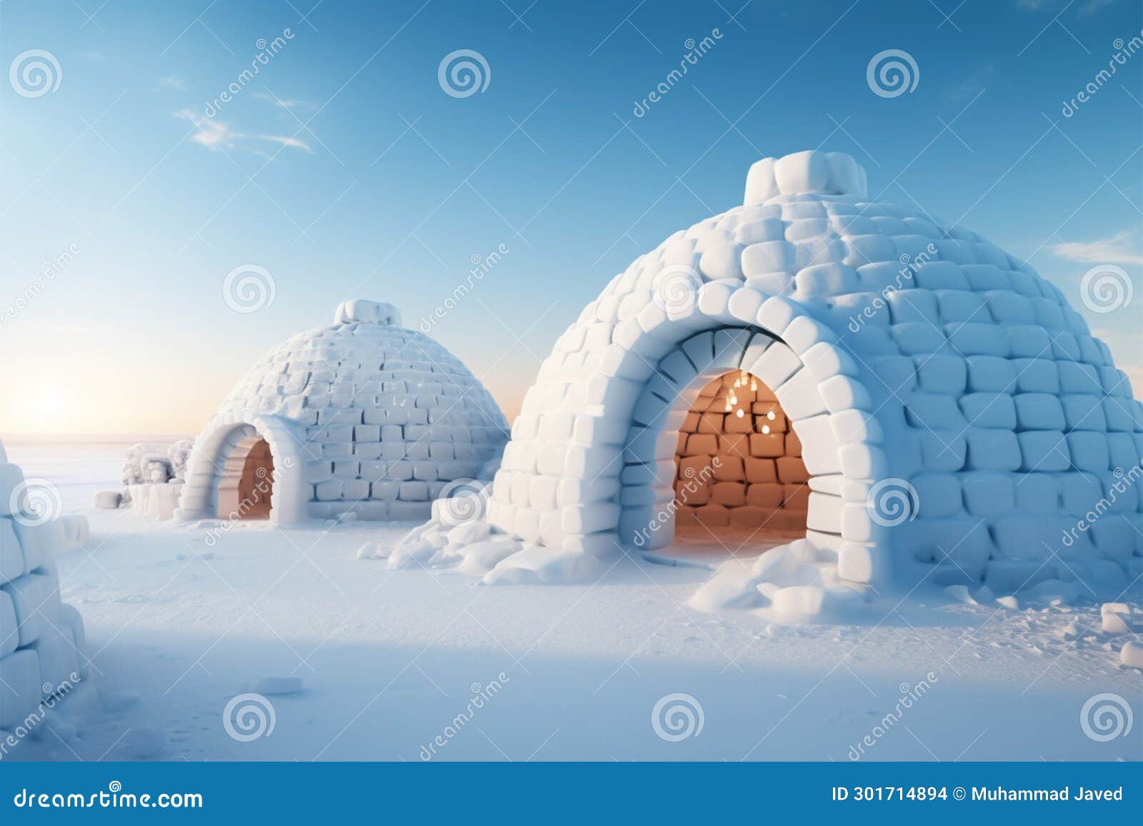 Igloo in the Wilderness Forms a Picturesque Background, Symbolizing ...