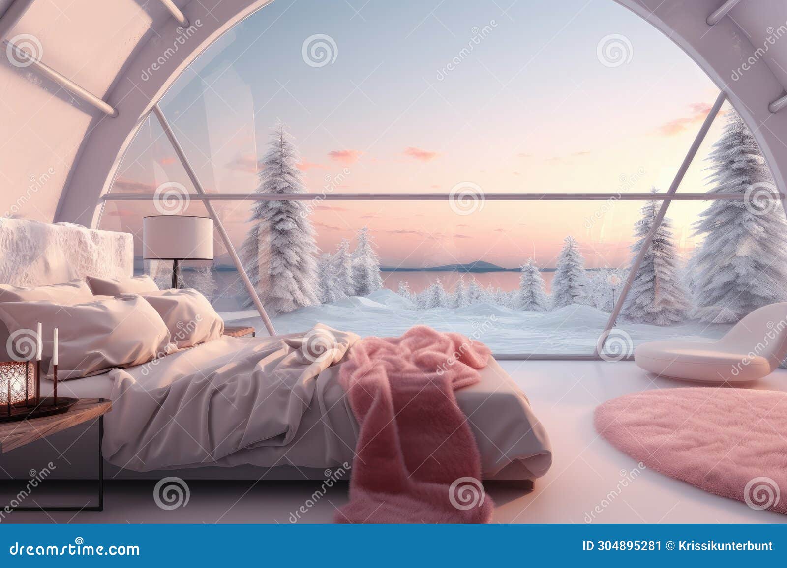 Igloo in Winter View from Inside AI Generated Stock Image - Image of ...