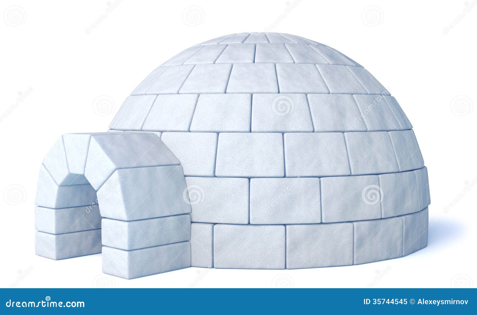 Iglu Lokalisiert Auf Weiß Lizenzfreies Stockfoto - Bild: 35744545