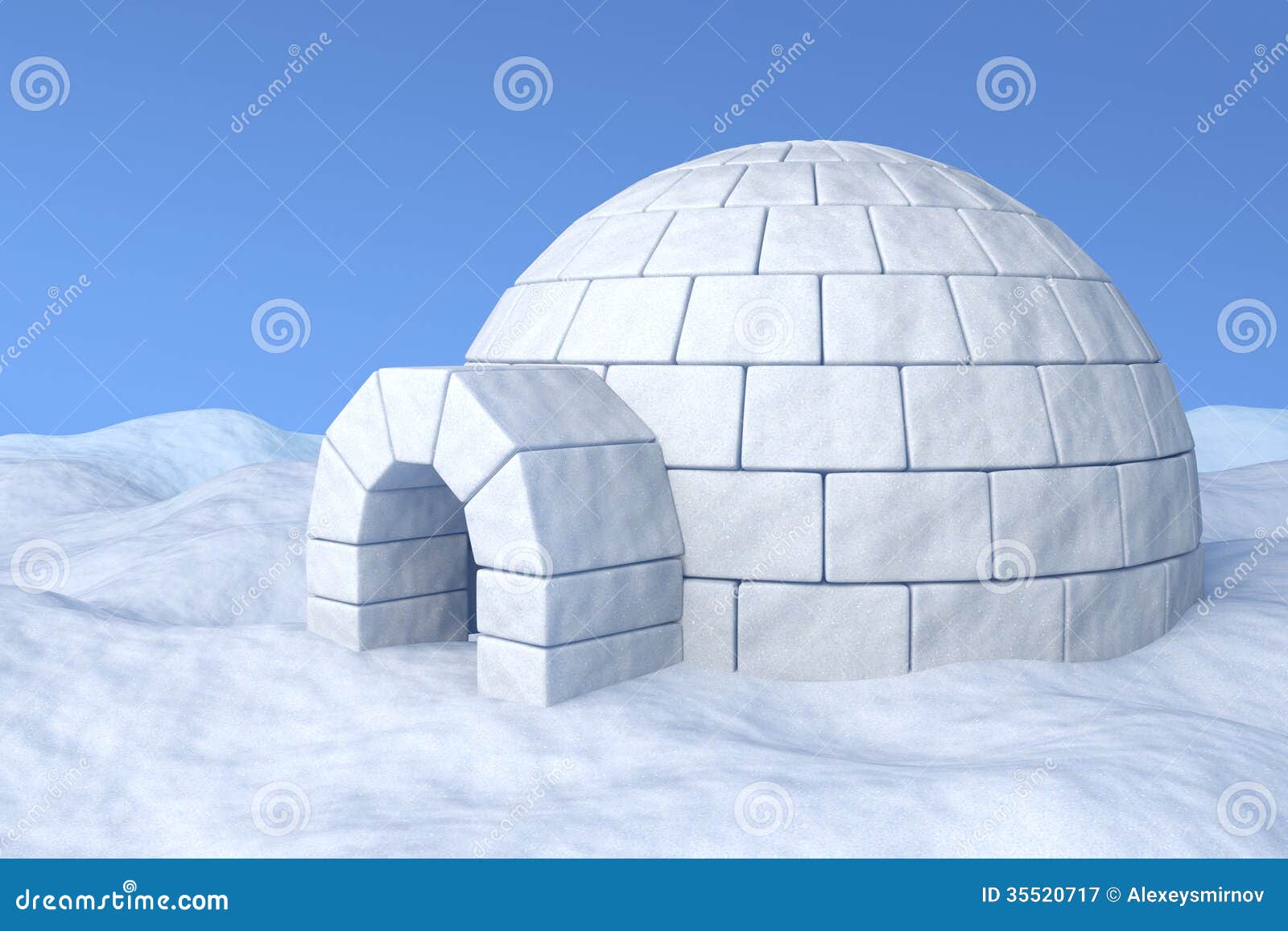Iglu na neve ilustração stock. Ilustração de frio, casa - 35520717