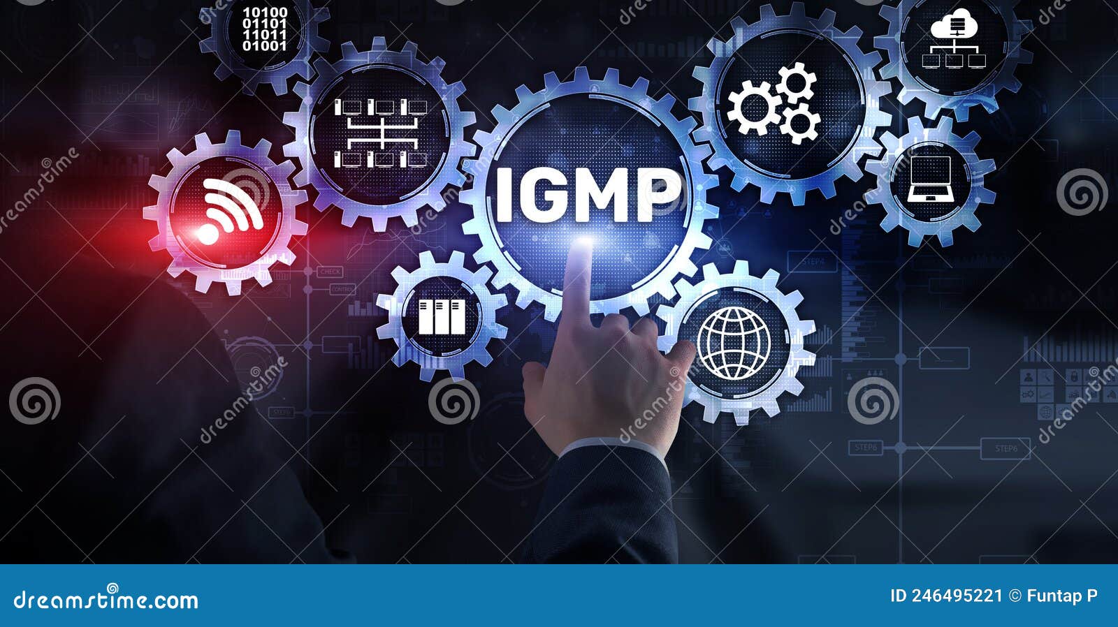 IGMP. Internet Group Management Protocol Concept Stock Image - Image of ...