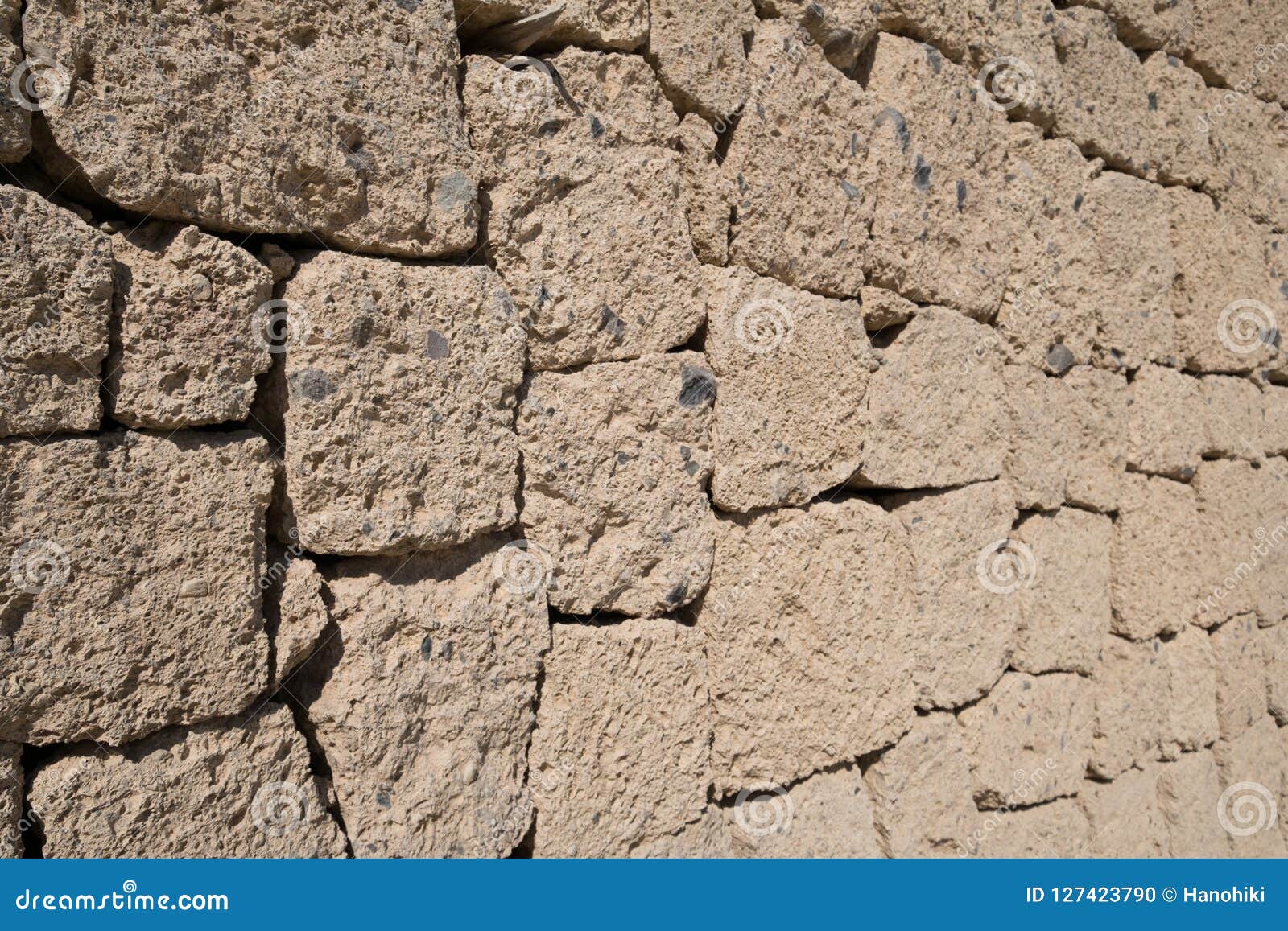 Ignimbrite Stone Wall - Natural Stone Wall Background Stock Photo ...
