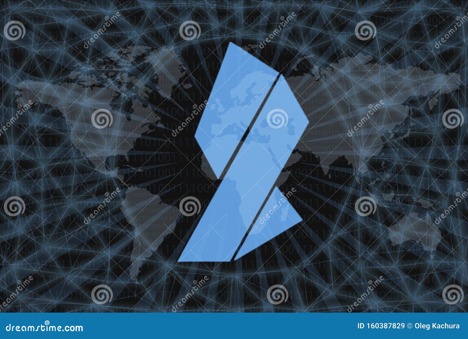 Ignis IGNIS Abstract Cryptocurrency. with a Dark Background and a World ...