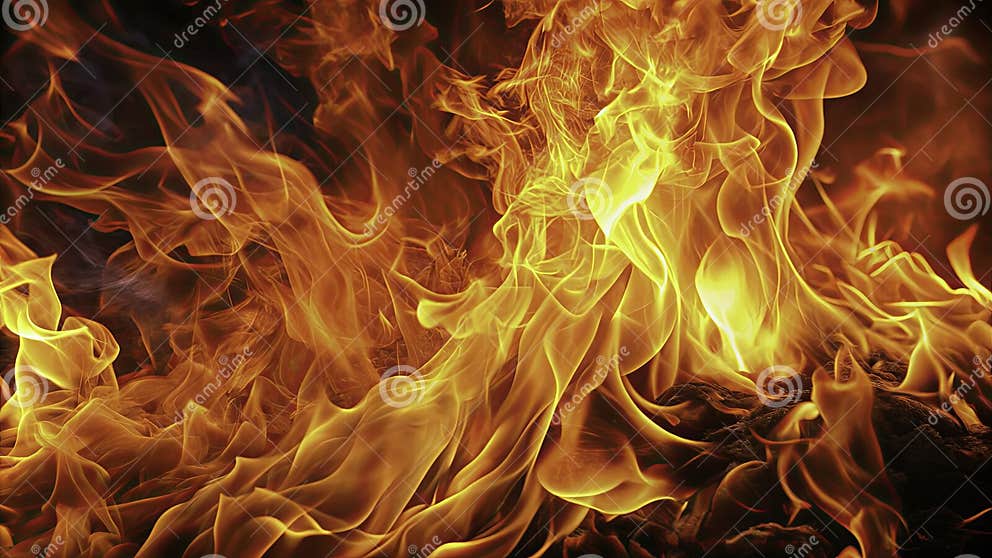 Dramatic Fire Flame Background with Left Position Subject - Perfect for ...