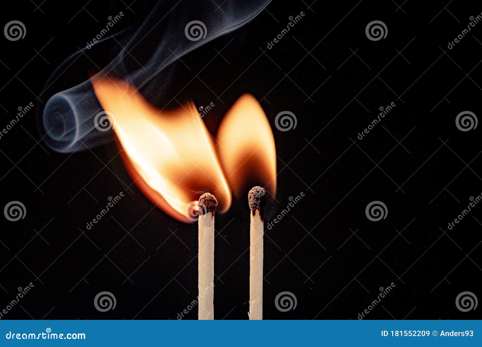 Flames and Sparks from Matchstick Stock Image - Image of burnout, life ...