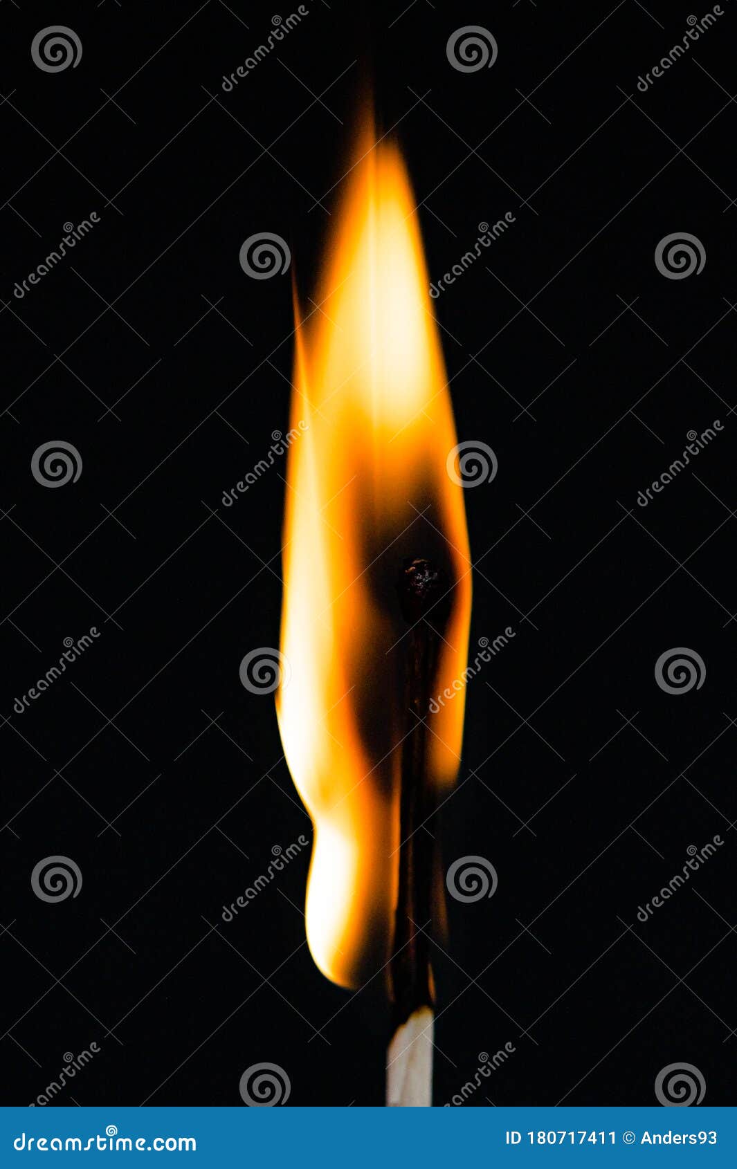 Ignition and Burning Match Stick Stock Image - Image of black, concept ...