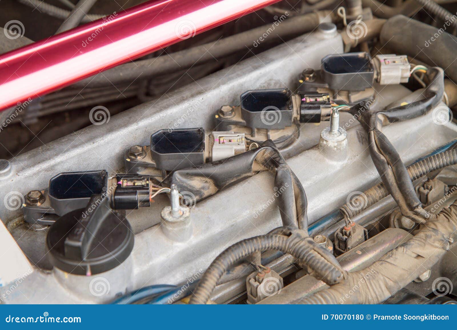 Ignition Coil of the Old Car Stock Photo - Image of servicing, white ...