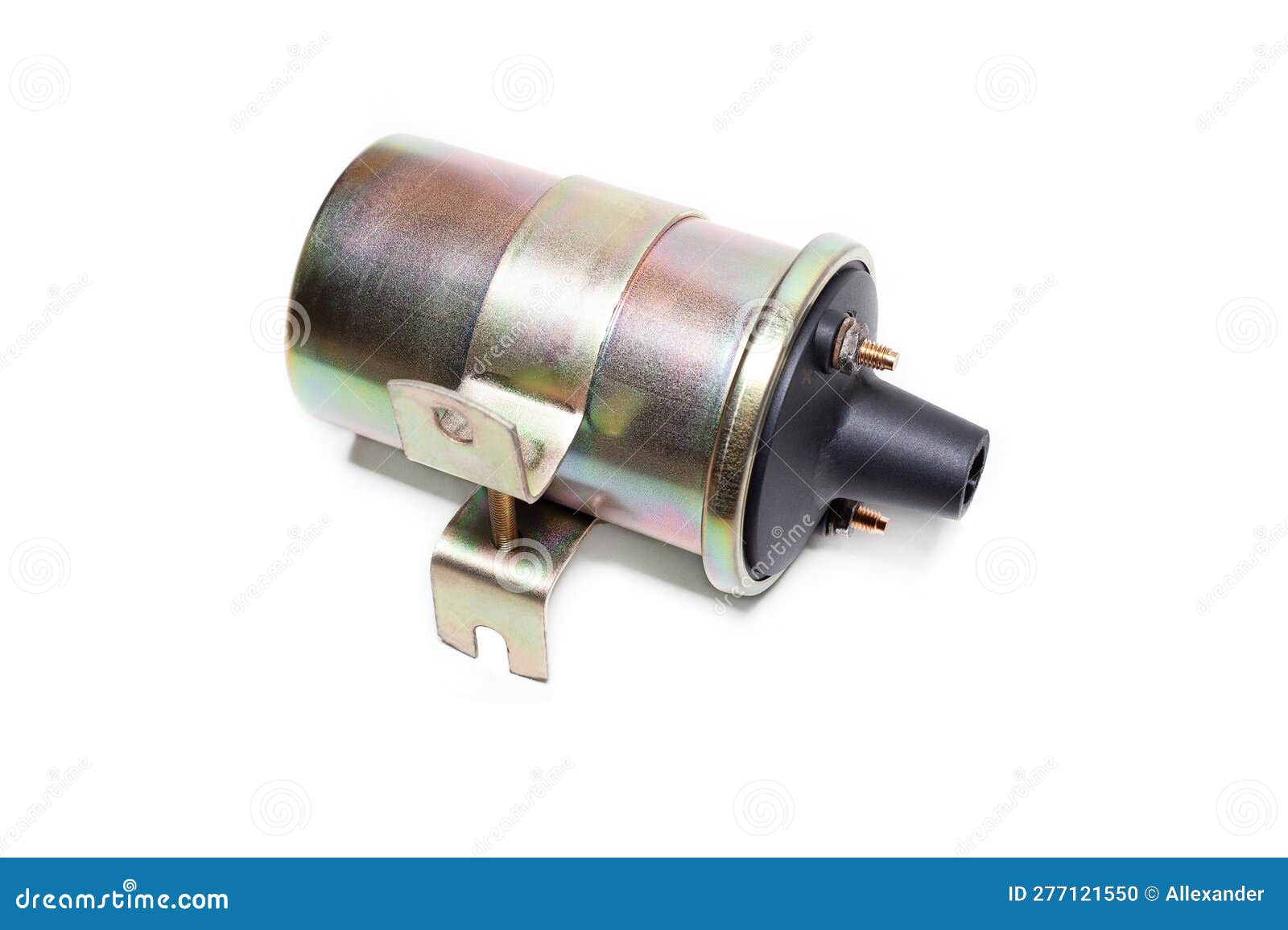 Ignition coil on a white stock photo. Image of boost - 277121550