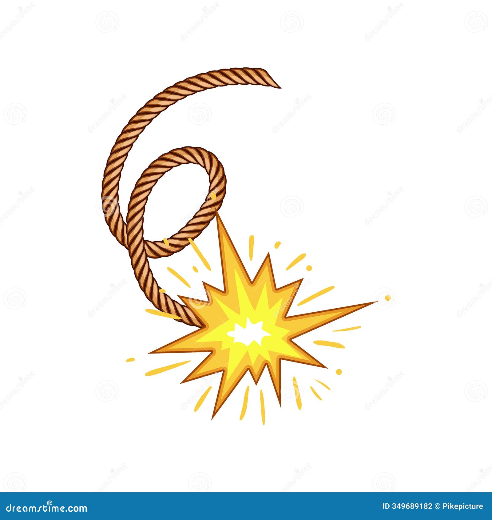 Ignition Dynamite Fuse Cartoon Vector Illustration Stock Illustration ...