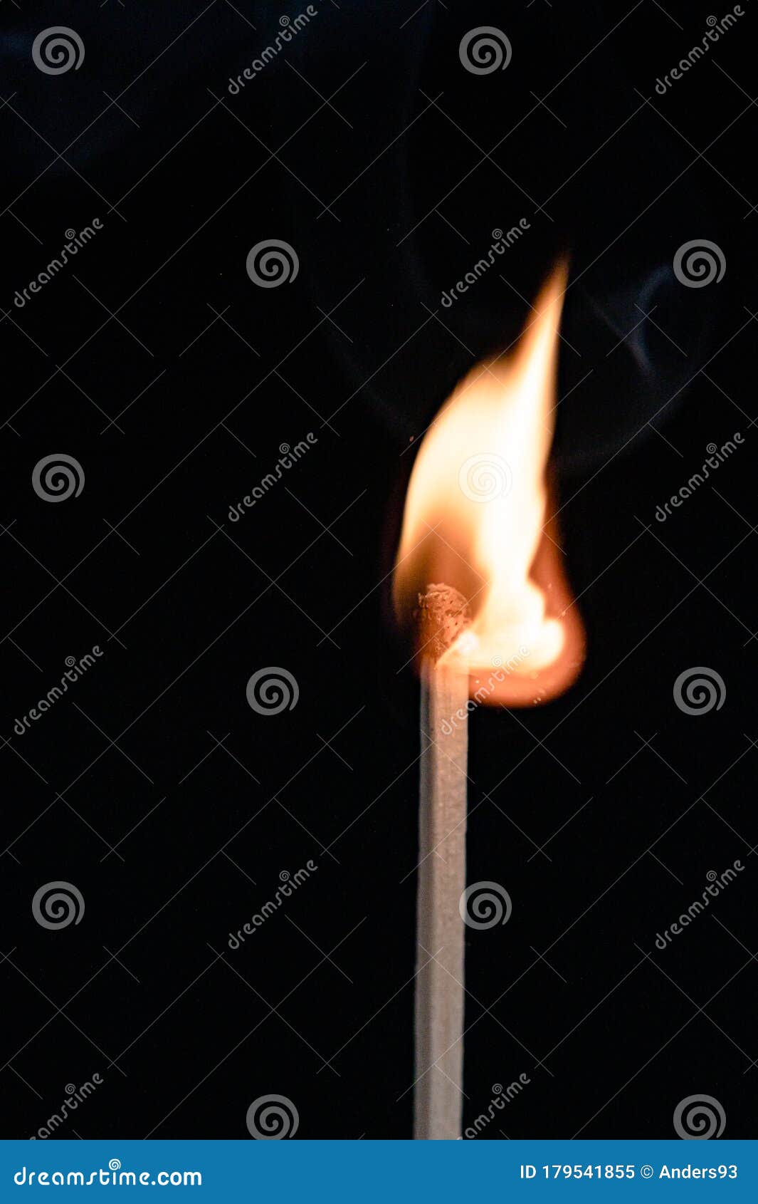Ignition and Burning Match Stick Stock Image - Image of ignite, candle ...