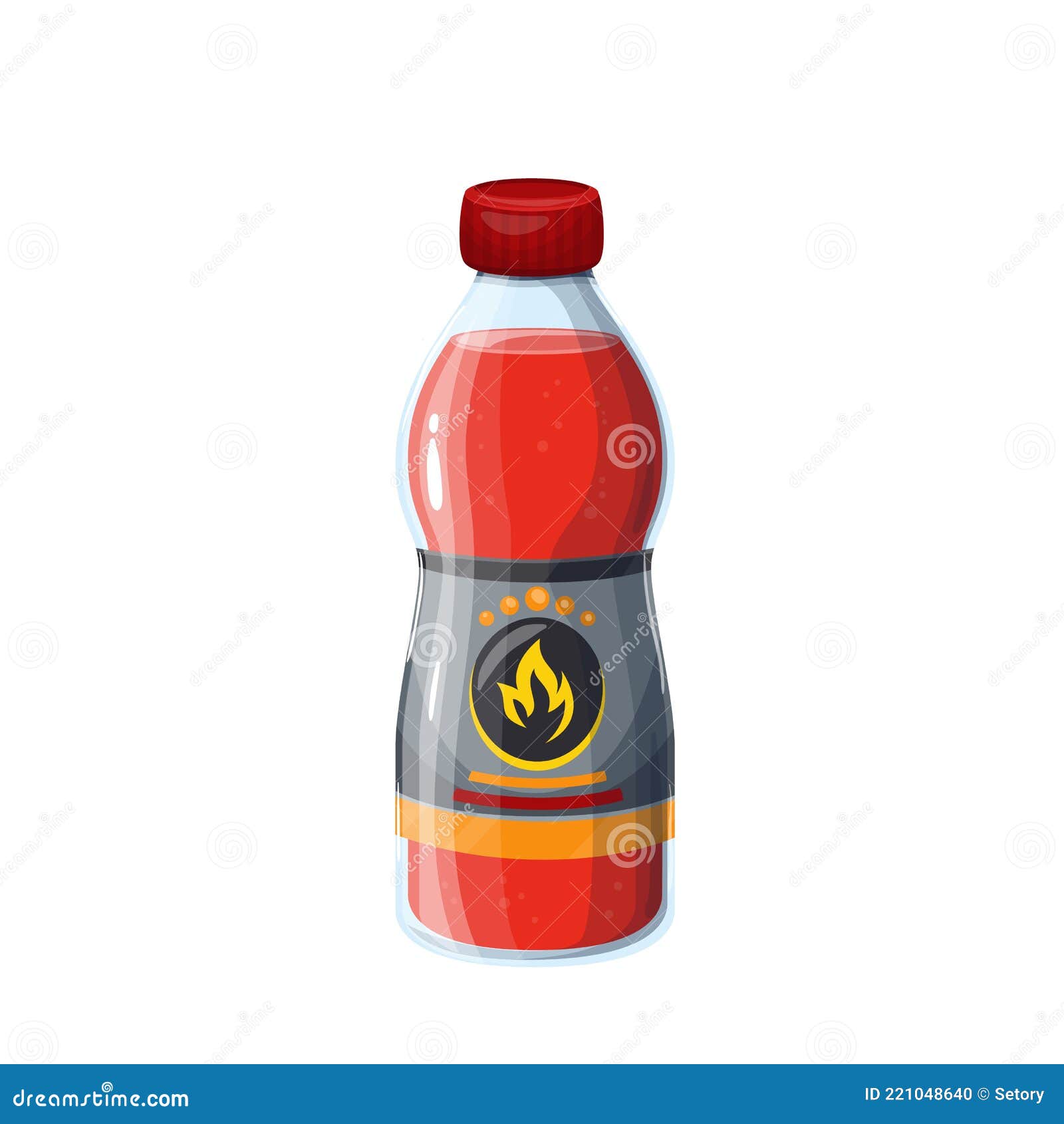 Ignition Fluid Bottle for Firewood or Coals Stock Vector - Illustration ...