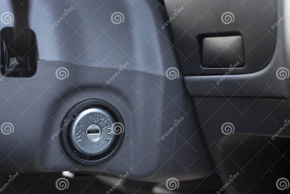 The Ignition Key of the Car. Stock Image - Image of start, inside: 56097689