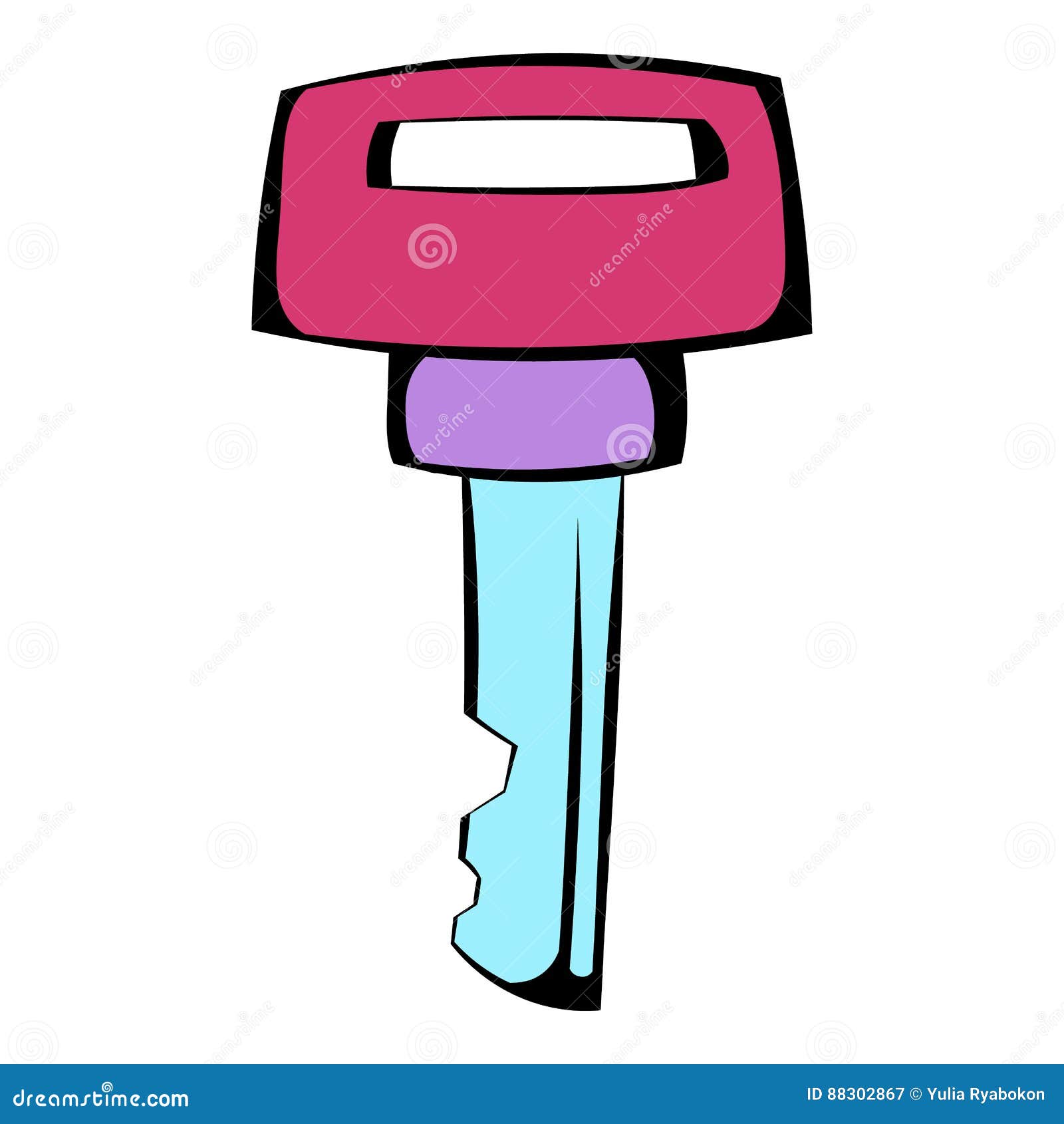 Ignition Key Icon, Icon Cartoon Stock Vector - Illustration of security ...