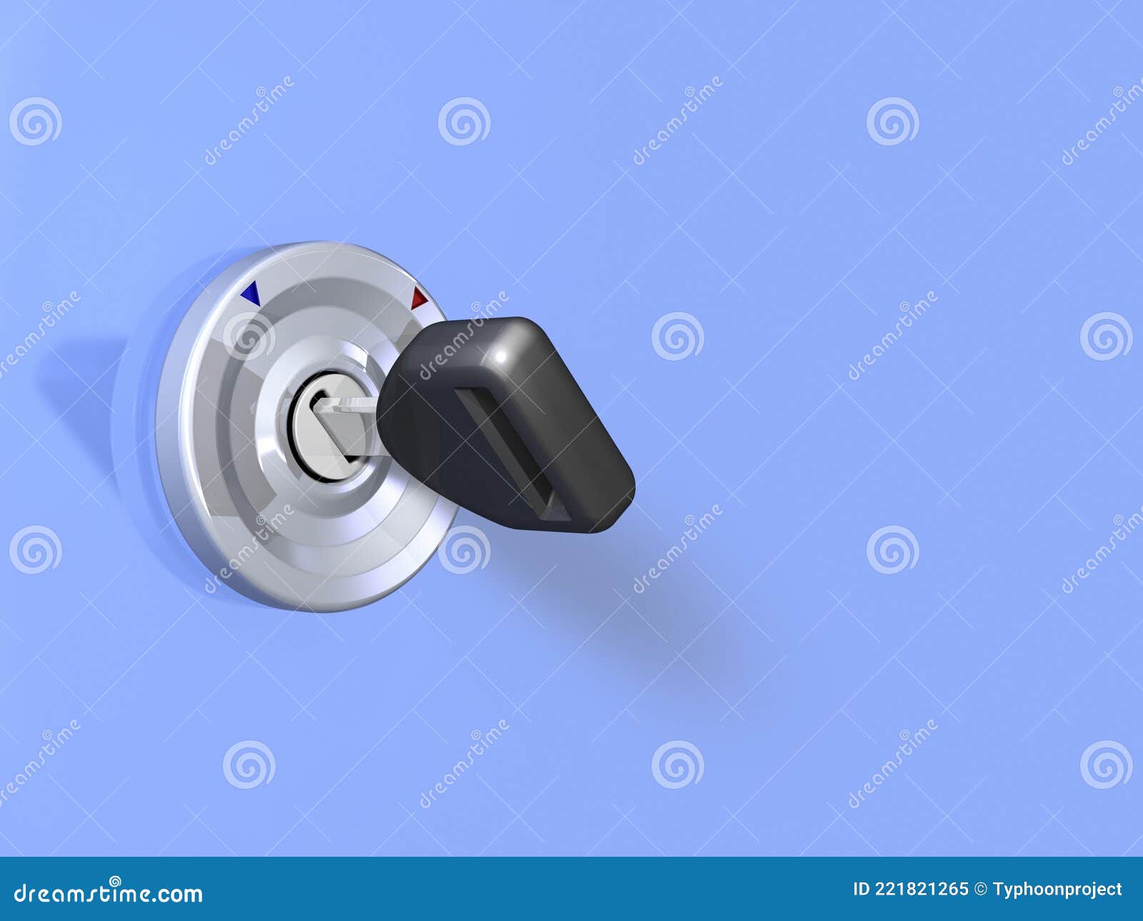 Ignition key. Off image stock illustration. Illustration of blue ...