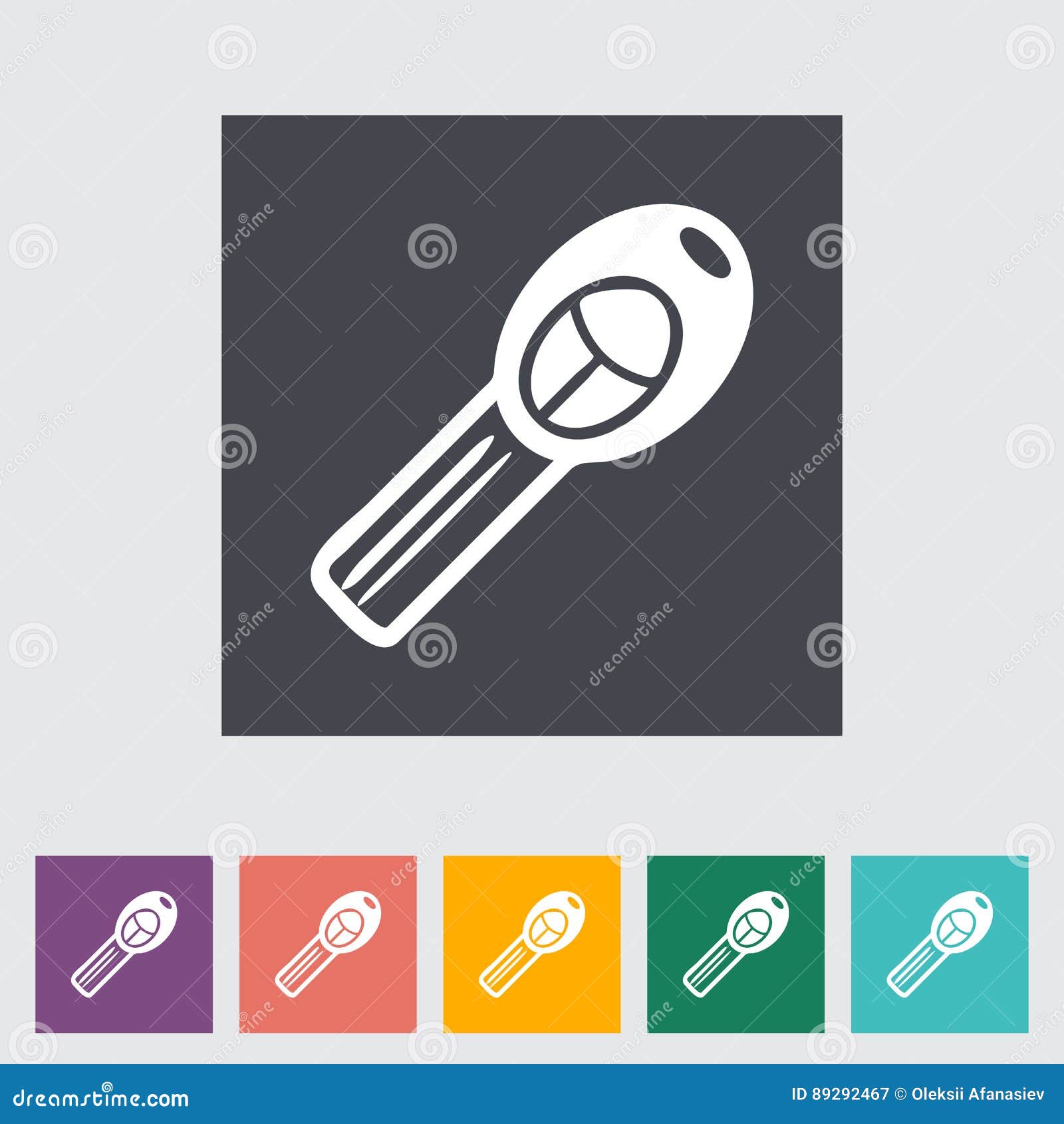 Ignition Key Single Flat Icon. Vector Illustration. Stock Vector ...