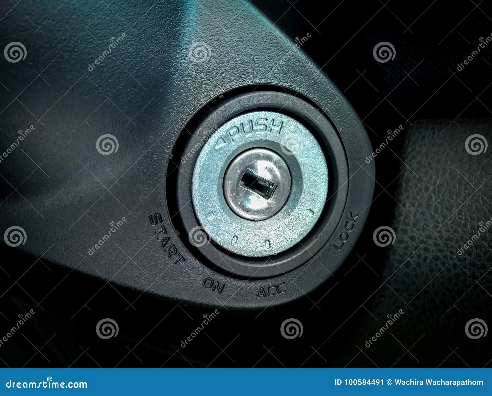 The Ignition Keyhole in a Car Stock Image - Image of switch ...