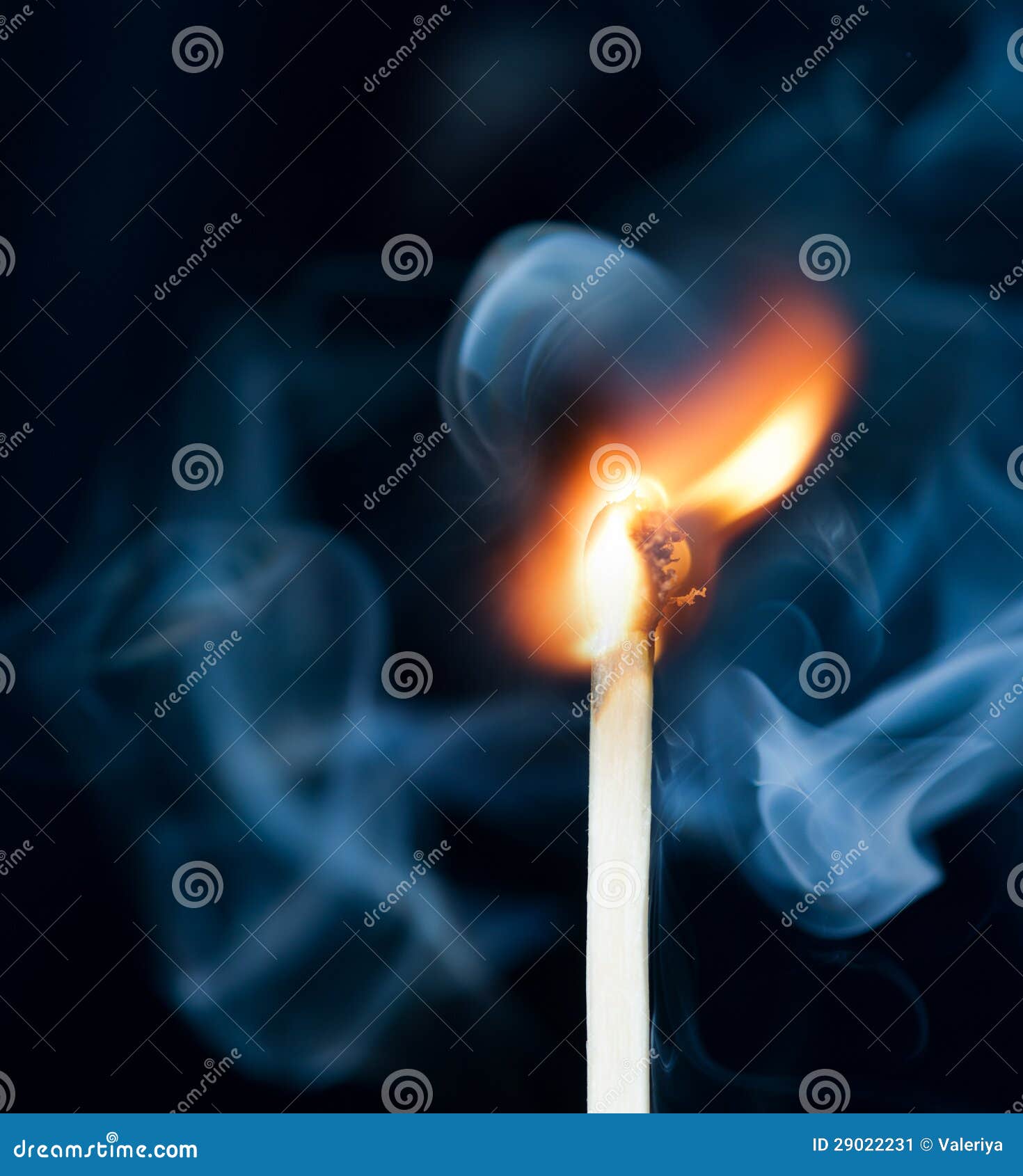 Ignition of Match with Smoke Stock Image - Image of isolated ...