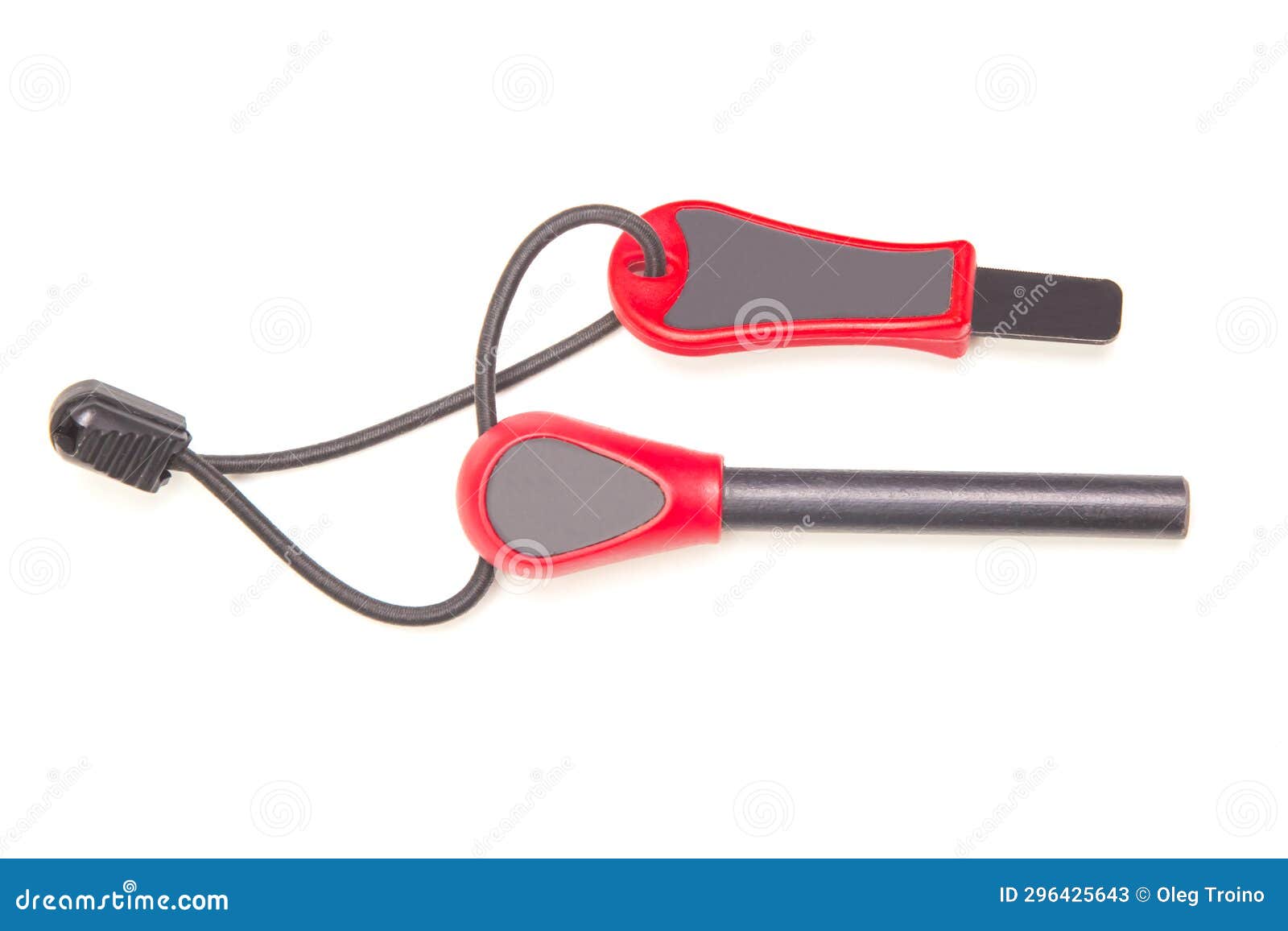 Ignition Steel for Striking Fire on a White Background Stock Image ...