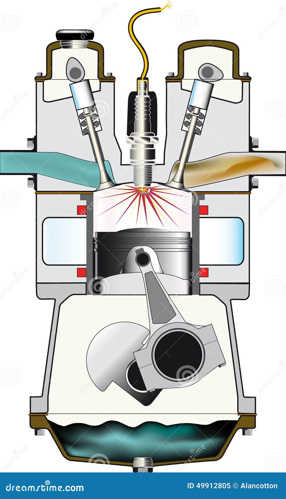 Ignition Stroke stock illustration. Illustration of firing - 49912805