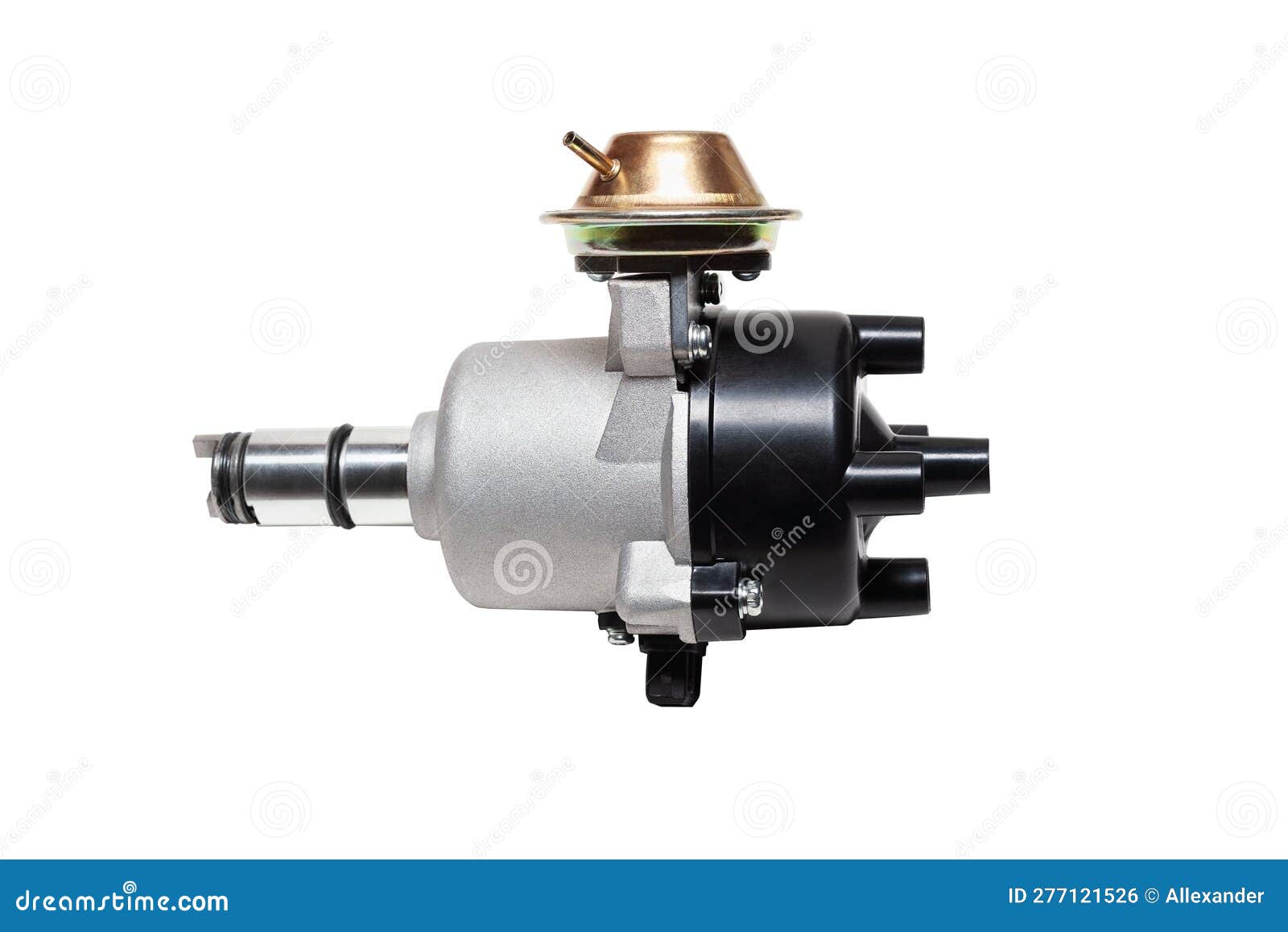Ignition System Distributor on a White Stock Photo - Image of industry ...