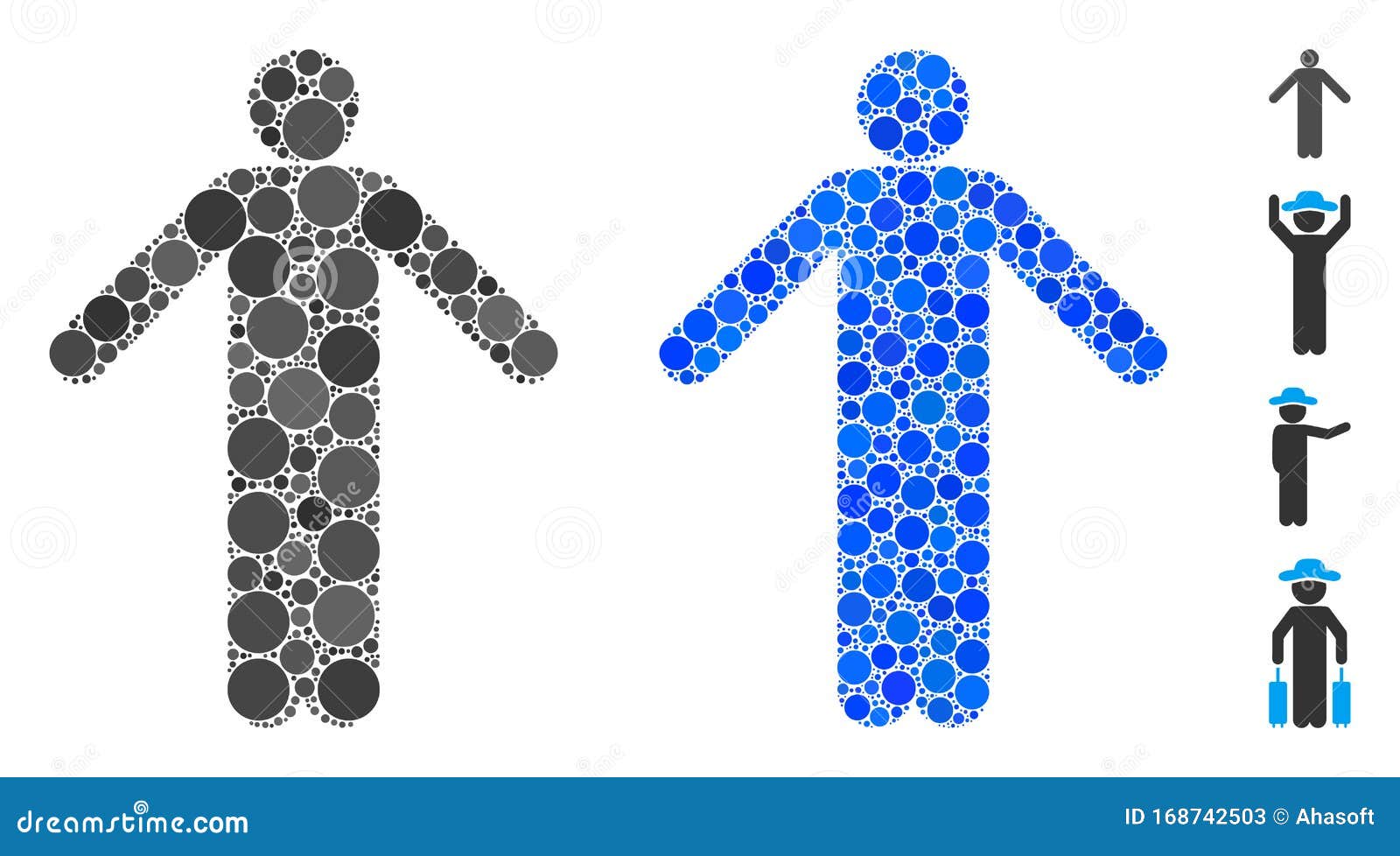 Ignorance Pose Mosaic Icon of Circle Dots Stock Illustration ...