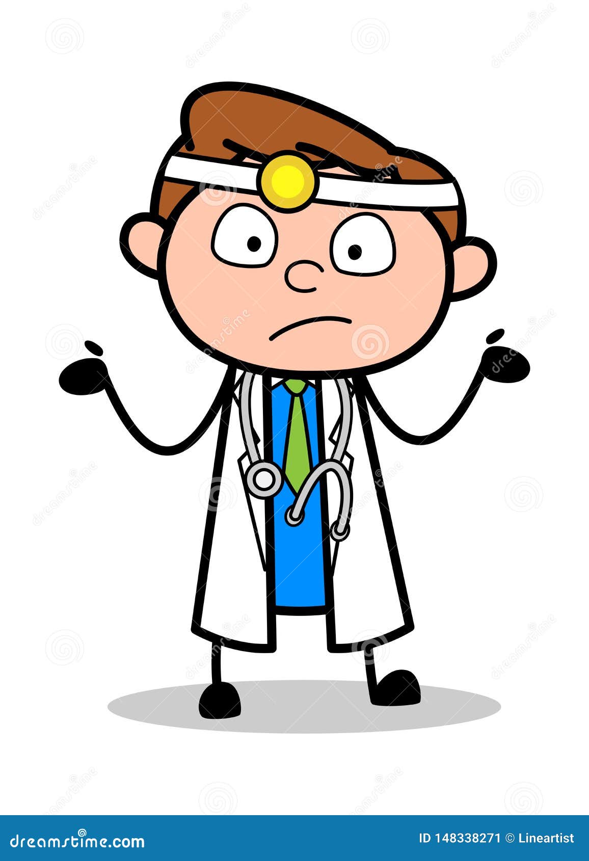Ignorant - Professional Cartoon Doctor Vector Illustration Stock ...