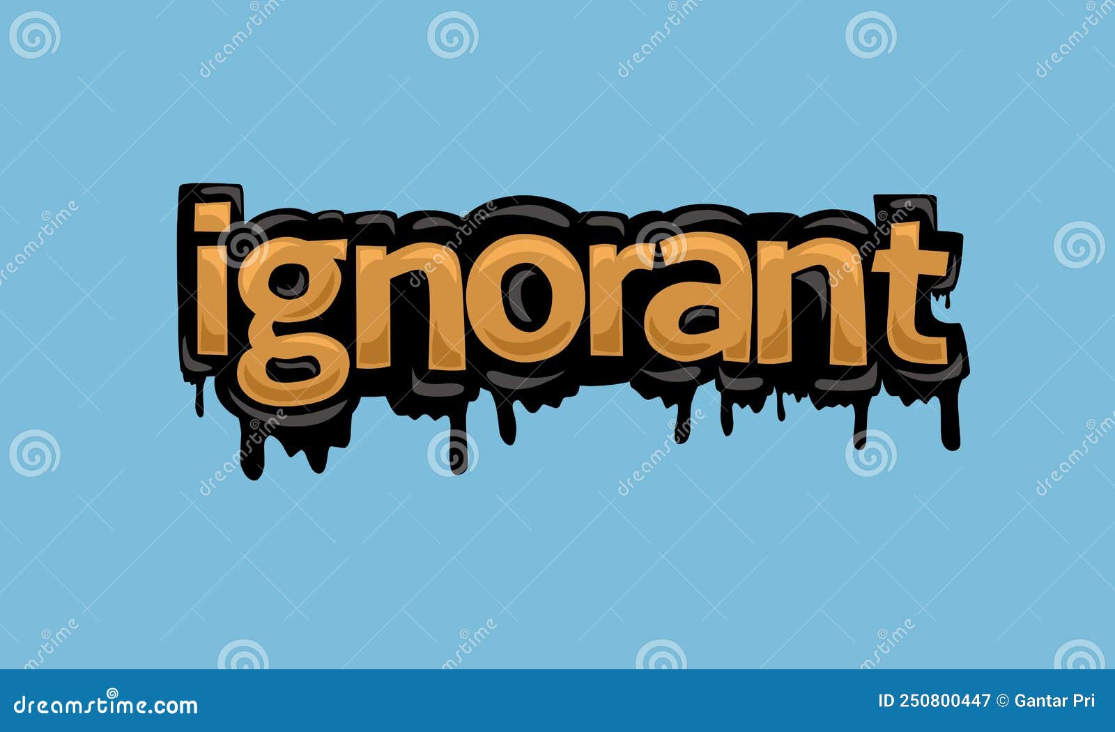 IGNORANT Writing Vector Design on Blue Background Stock Illustration ... IGNORANT Writing Vector Design on Blue Background Stock Illustration ...