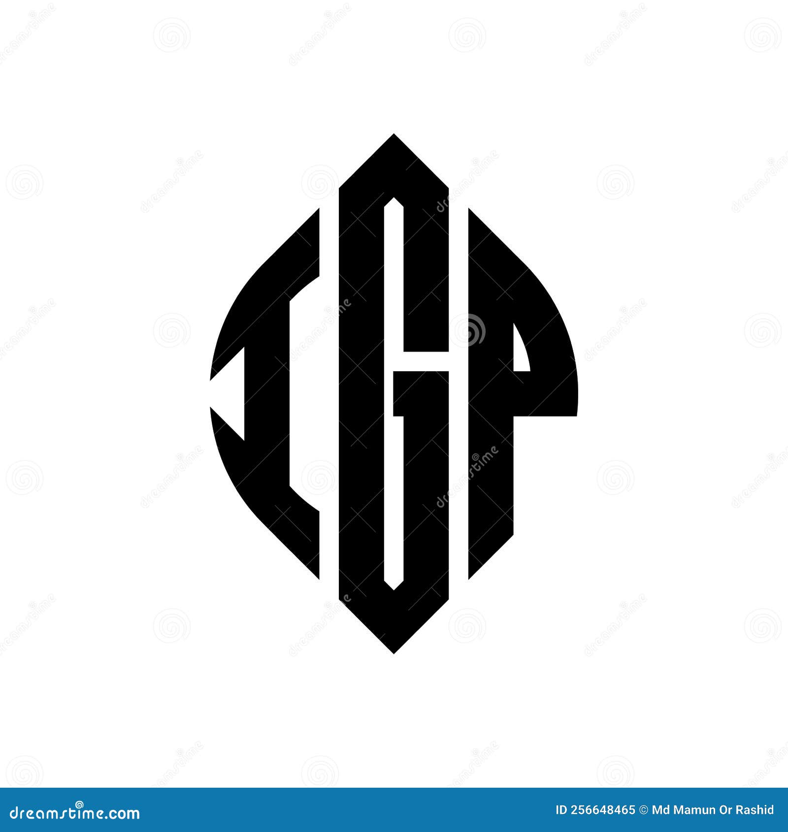 IGP Circle Letter Logo Design with Circle and Ellipse Shape. IGP ...