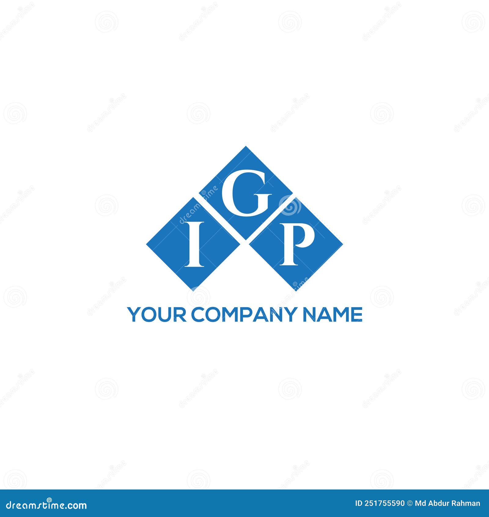 IGP Letter Logo Design on WHITE Background. IGP Creative Initials ...