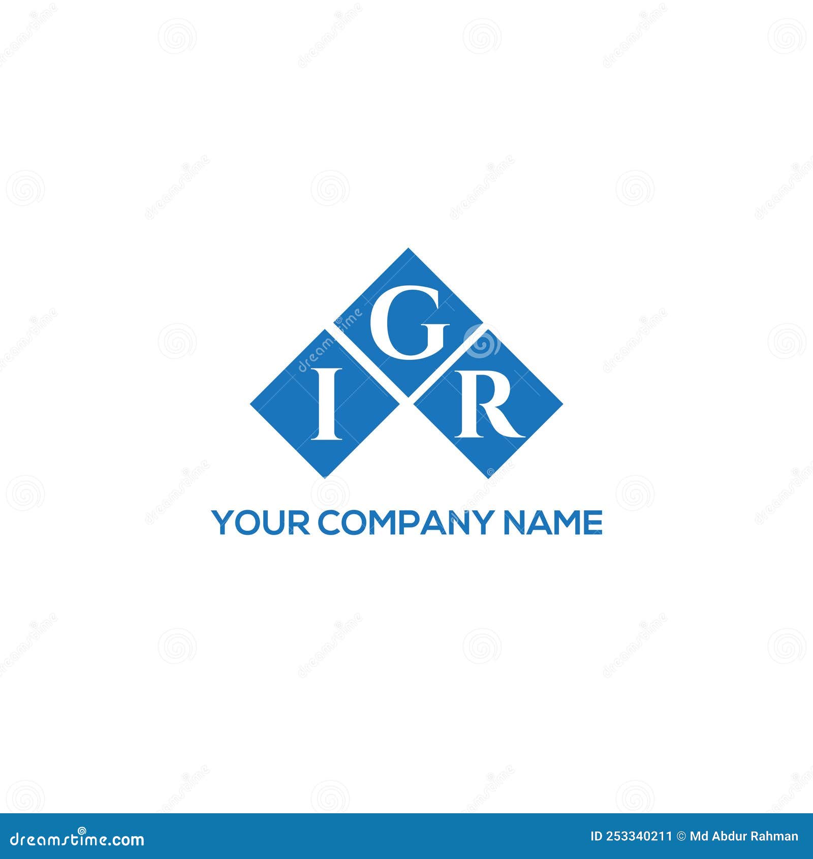 IGR Letter Logo Design on WHITE Background. IGR Creative Initials ...