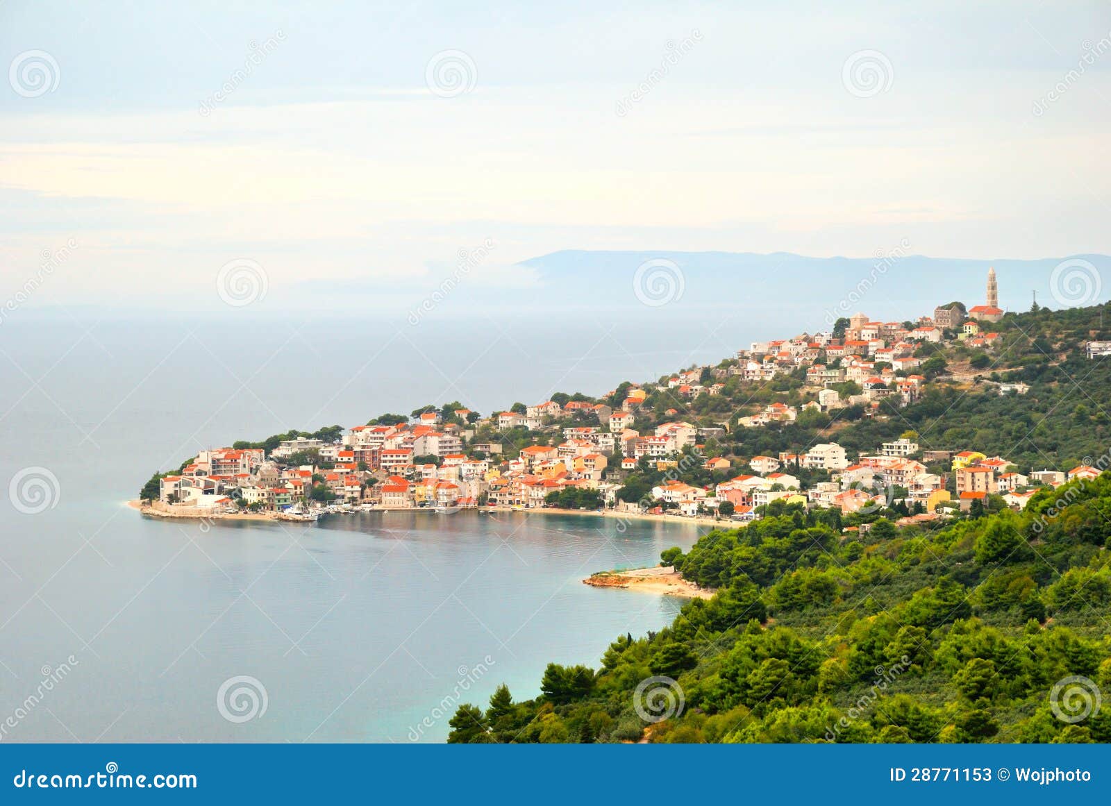 Igrane Village and Sea in Croatia Stock Image - Image of adriatic ...