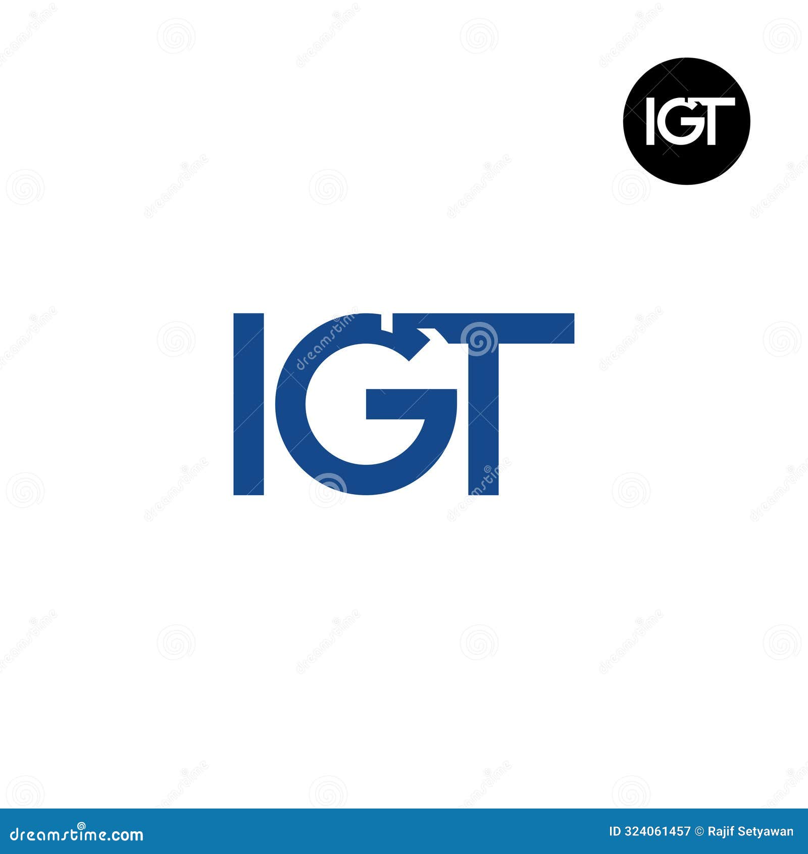 IGT Logo Letter Monogram Design Stock Vector - Illustration of business ...