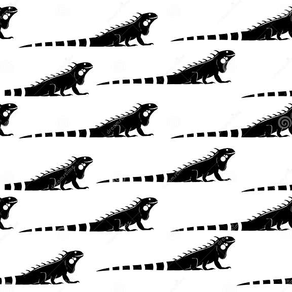 Iguana Infinity Pattern Background Stock Illustration - Illustration of ...