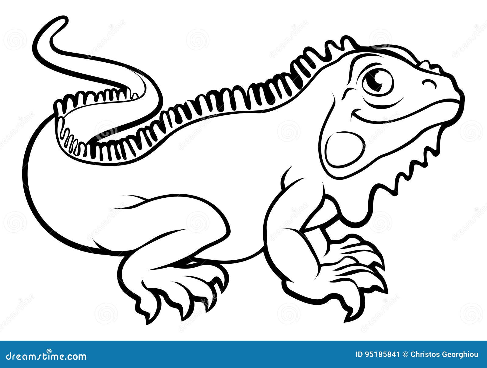 Iguana Lizard Cartoon Character Stock Vector - Illustration of ... Iguana Lizard Cartoon Character Stock Vector - Illustration of ...