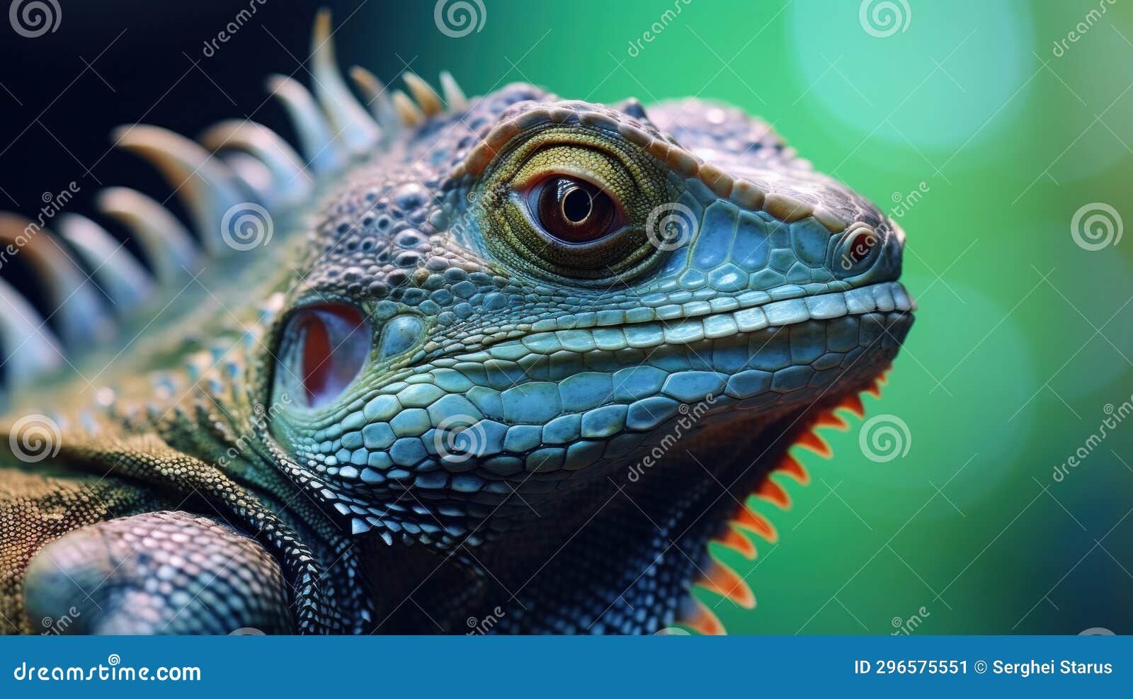 An Iguana Lizard is Looking at the Camera, AI Stock Image - Image of ...